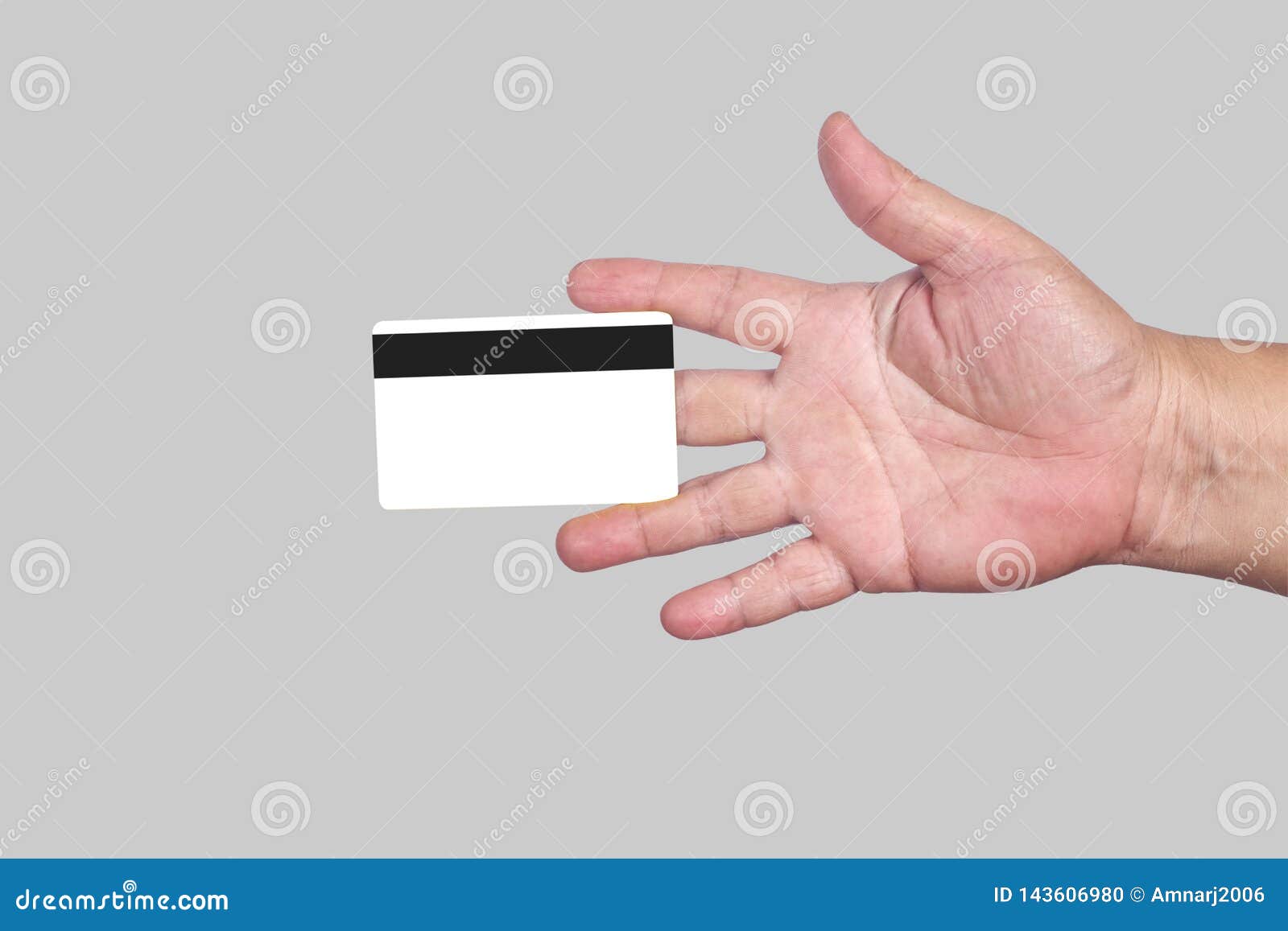 Credit Card or Debit Card in Hand,E Money Stock Photo - Image of ...