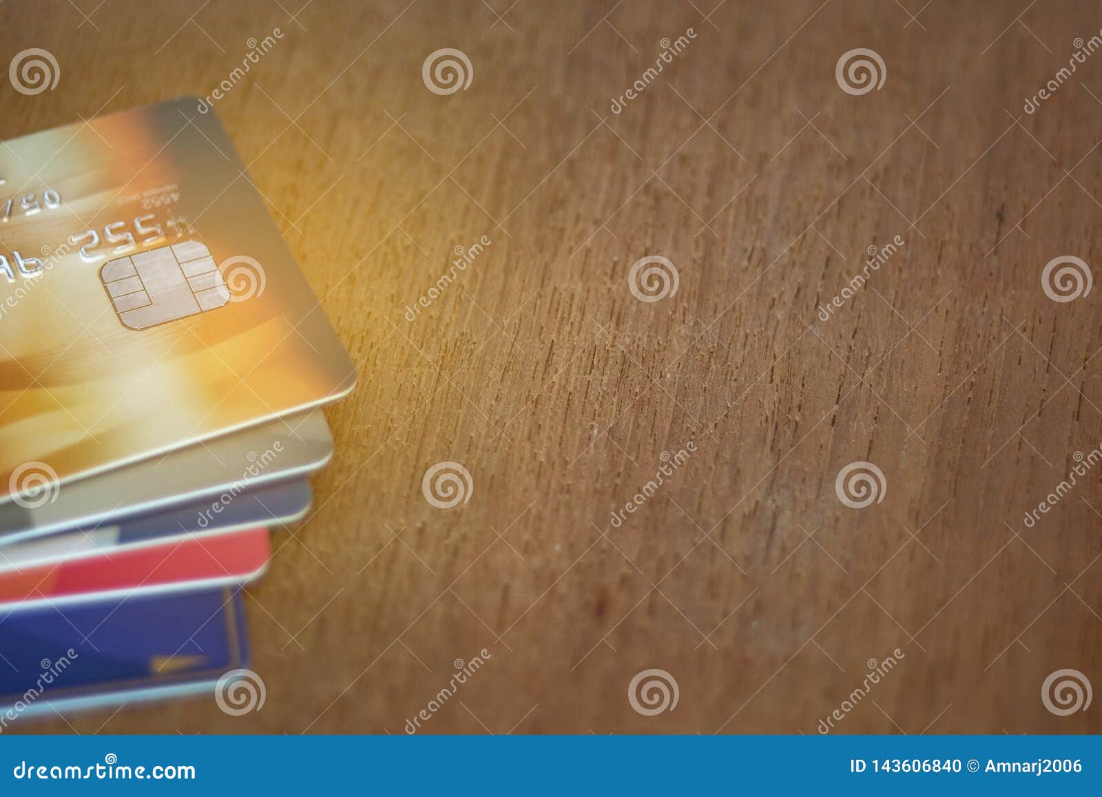 Credit Card or Debit Card on Working Table , Stock Photo - Image of ...