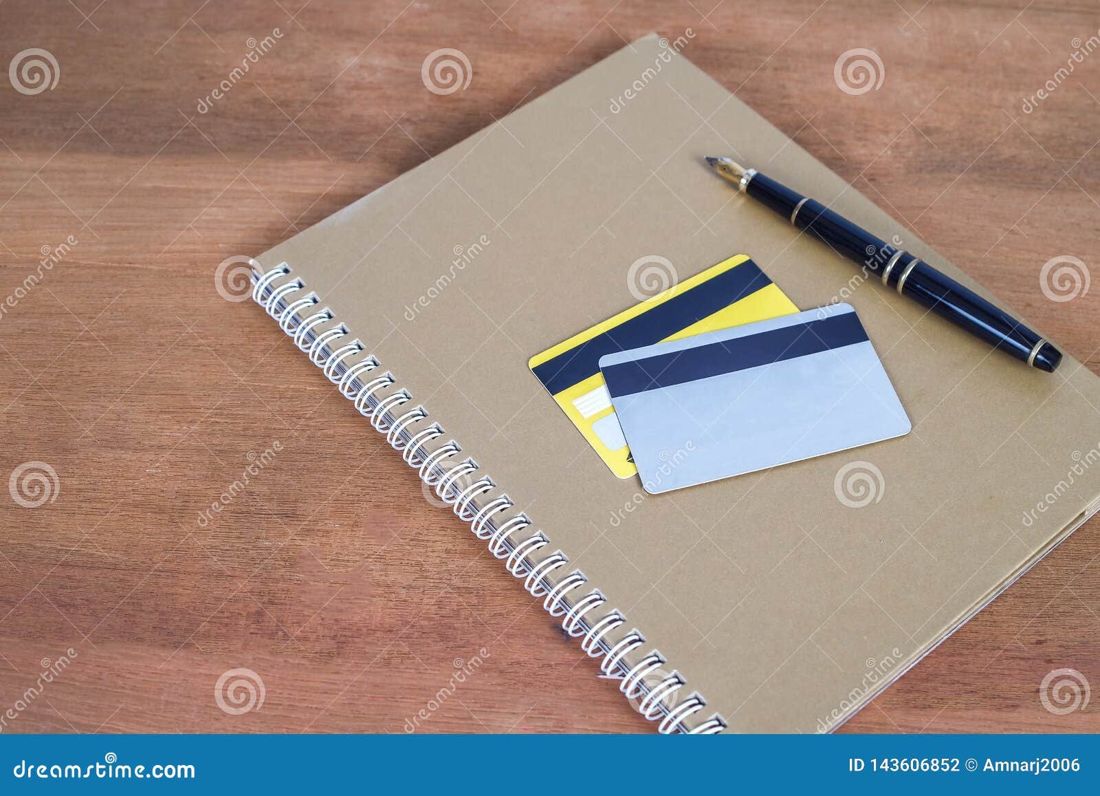 Credit Card or Debit Card on Working Table Stock Photo - Image of ...