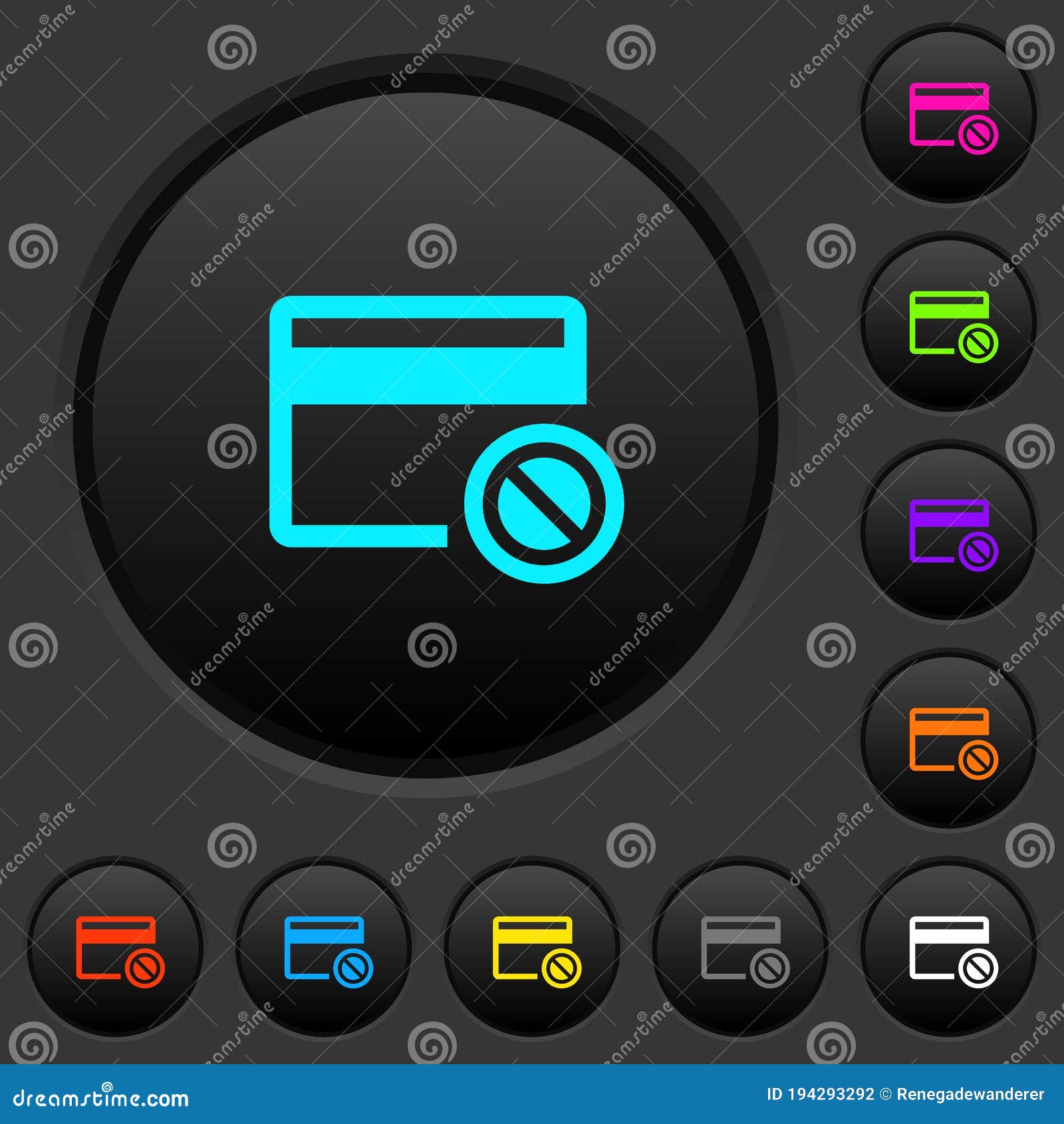 Credit Card Disabled Dark Push Buttons with Color Icons Stock Vector ... Credit Card Disabled Dark Push Buttons with Color Icons Stock Vector ...
