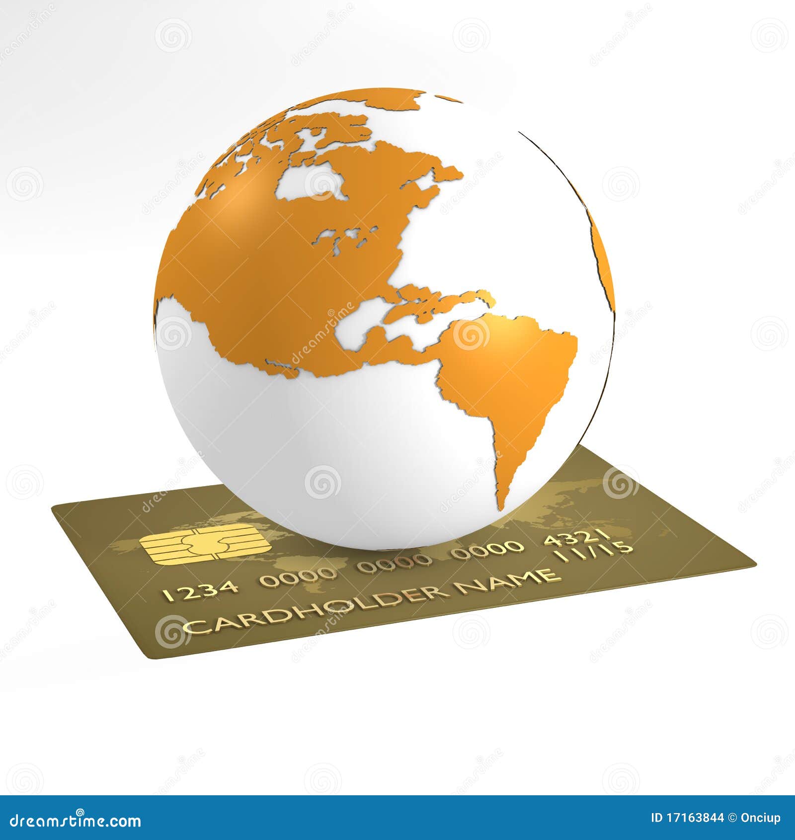 Credit card an earth stock illustration. Illustration of brown - 17163844