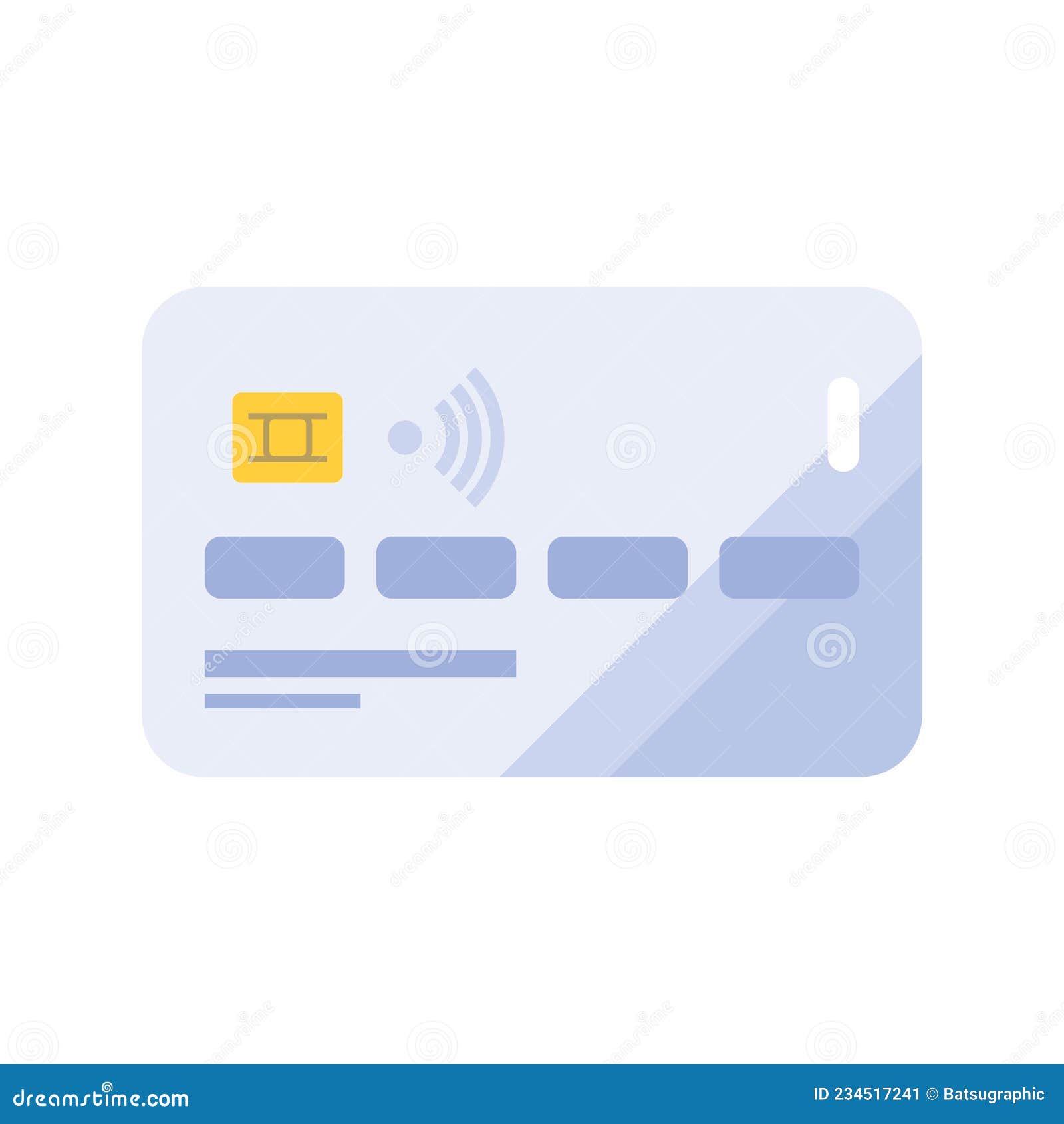 Credit Card Flat Clipart Vector Illustration Stock Vector ...