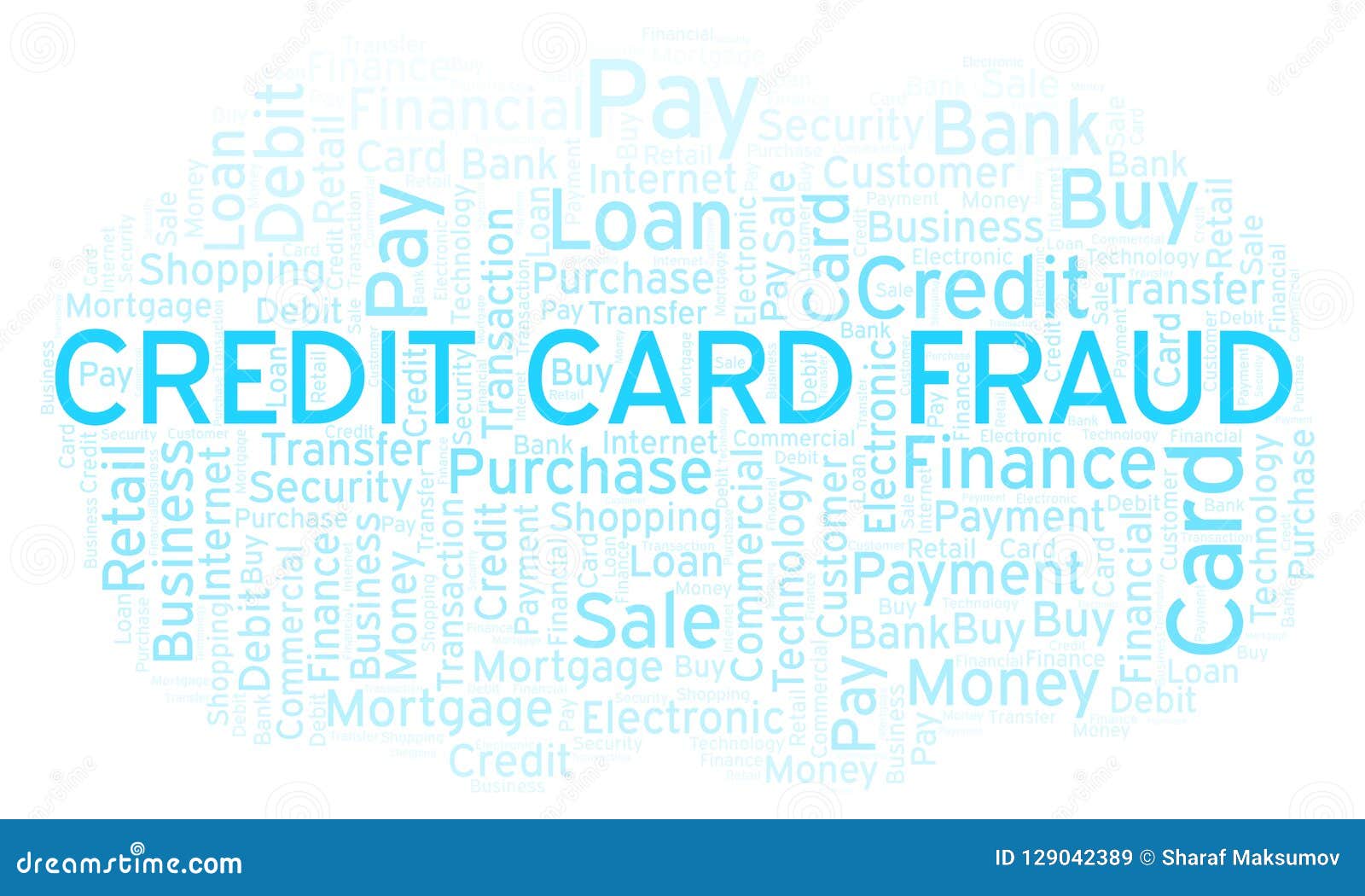 Credit Card Fraud Word Cloud. Stock Illustration - Illustration of ...