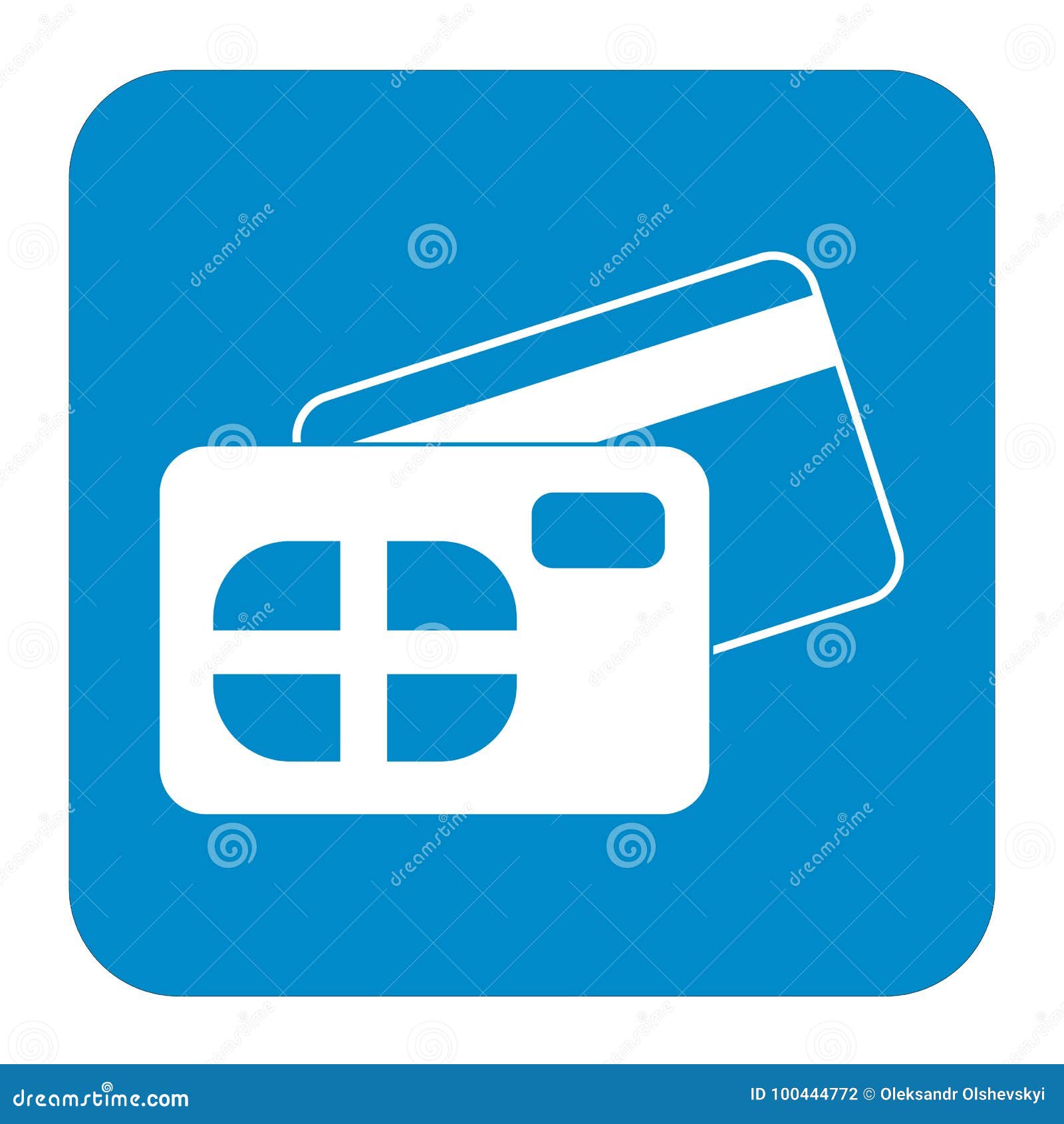 Credit card Icon stock vector. Illustration of dollar - 100444772
