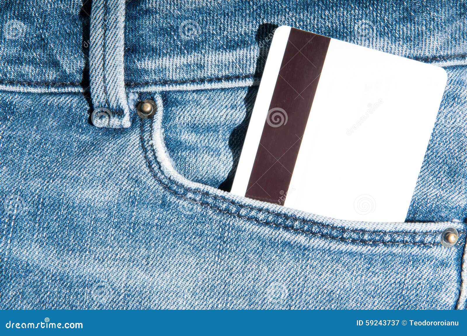 Credit Card in Front Pocket Stock Image - Image of opened, plastic ...