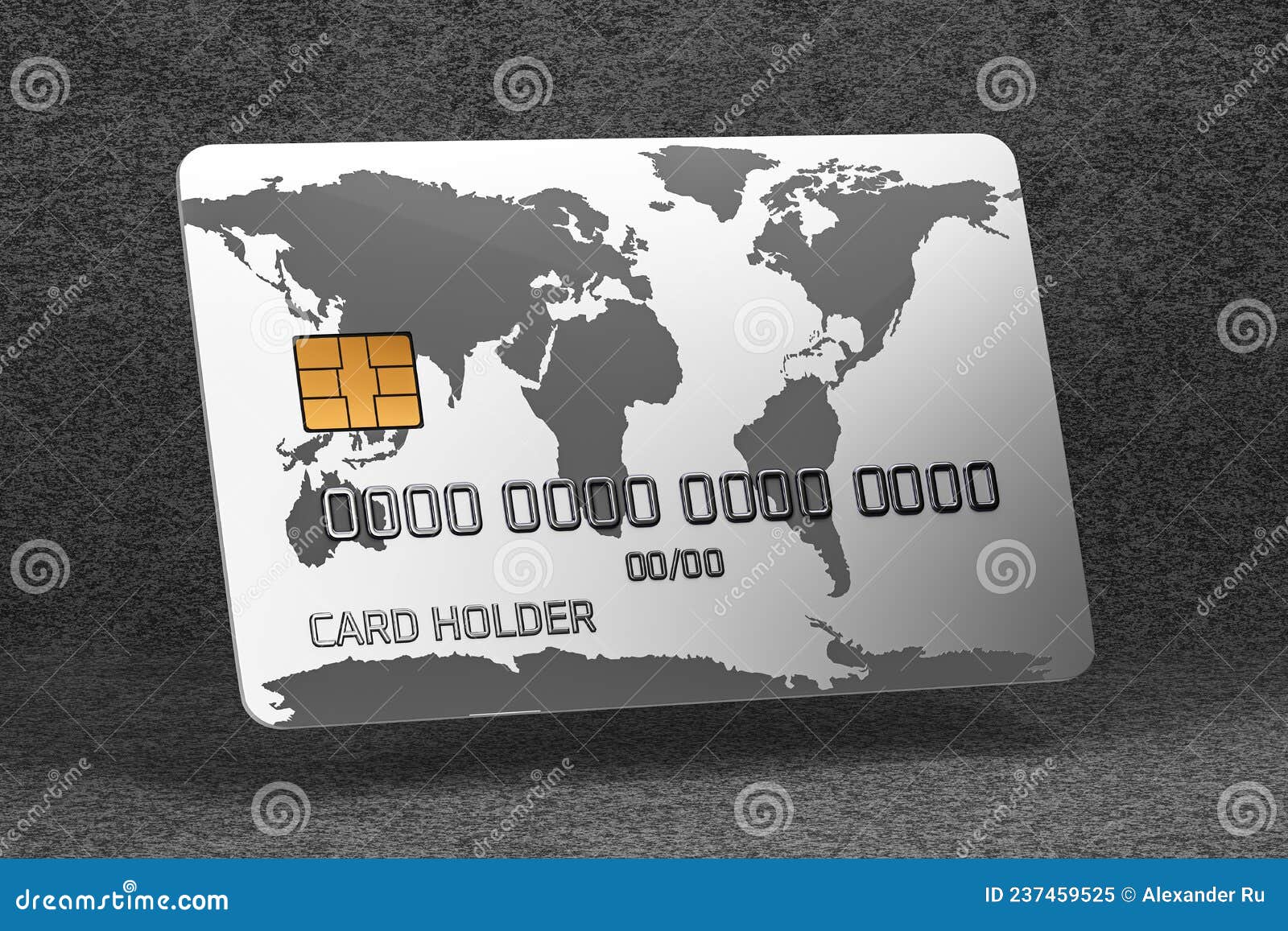 Credit Card, Front View. Bank Card Stock Illustration - Illustration of ...