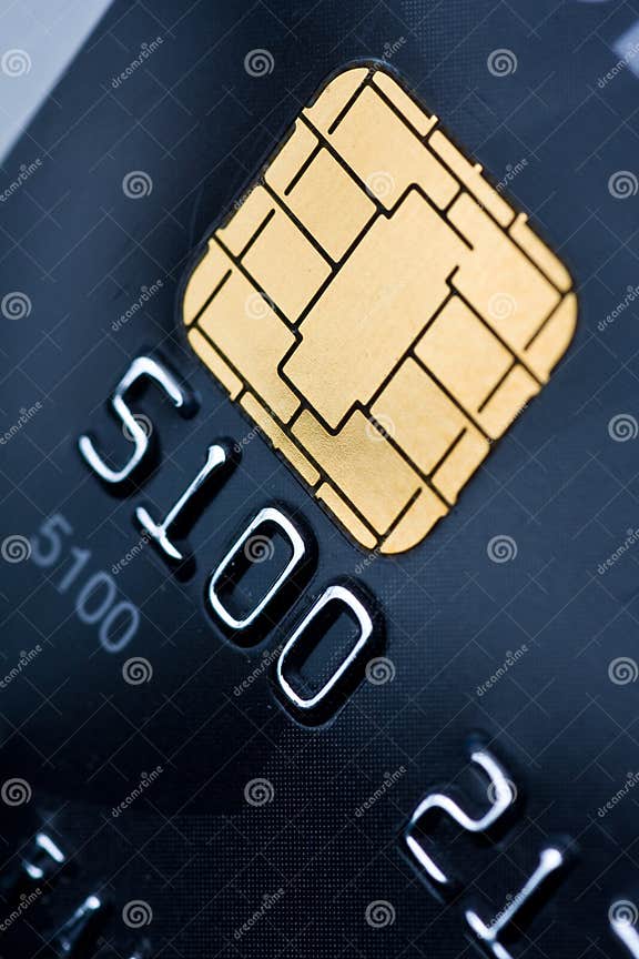 Credit card with gold chip stock image. Image of golden - 9509587