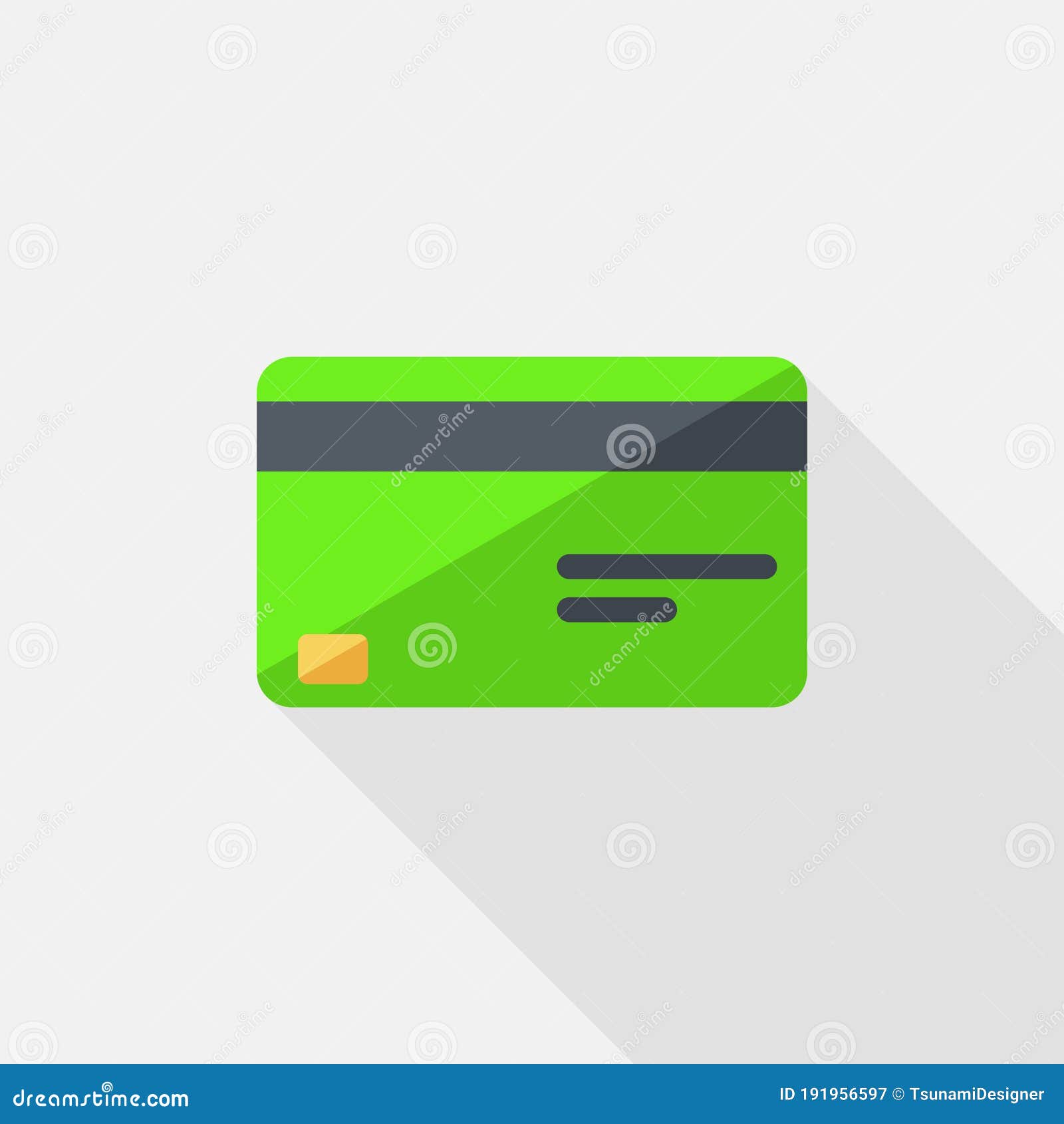 Credit Card Green Icon Vector Isolated Stock Illustration ...