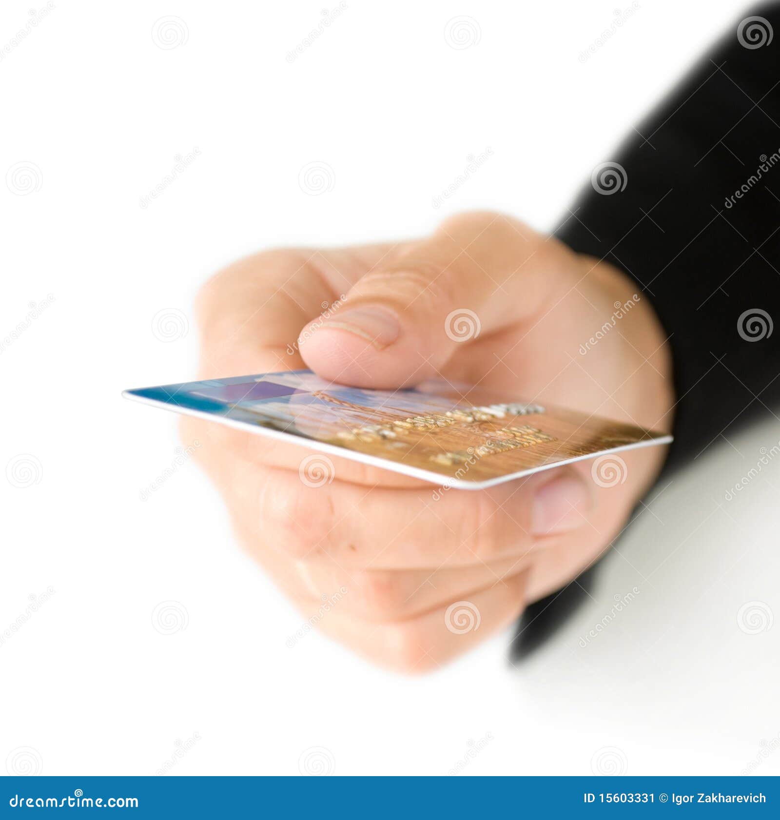 Credit card in hand stock image. Image of foreground - 15603331