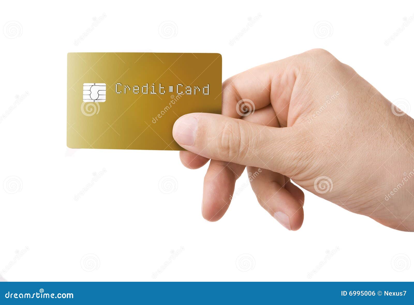 Credit Card in Hand stock photo. Image of debt, give, credit - 6995006