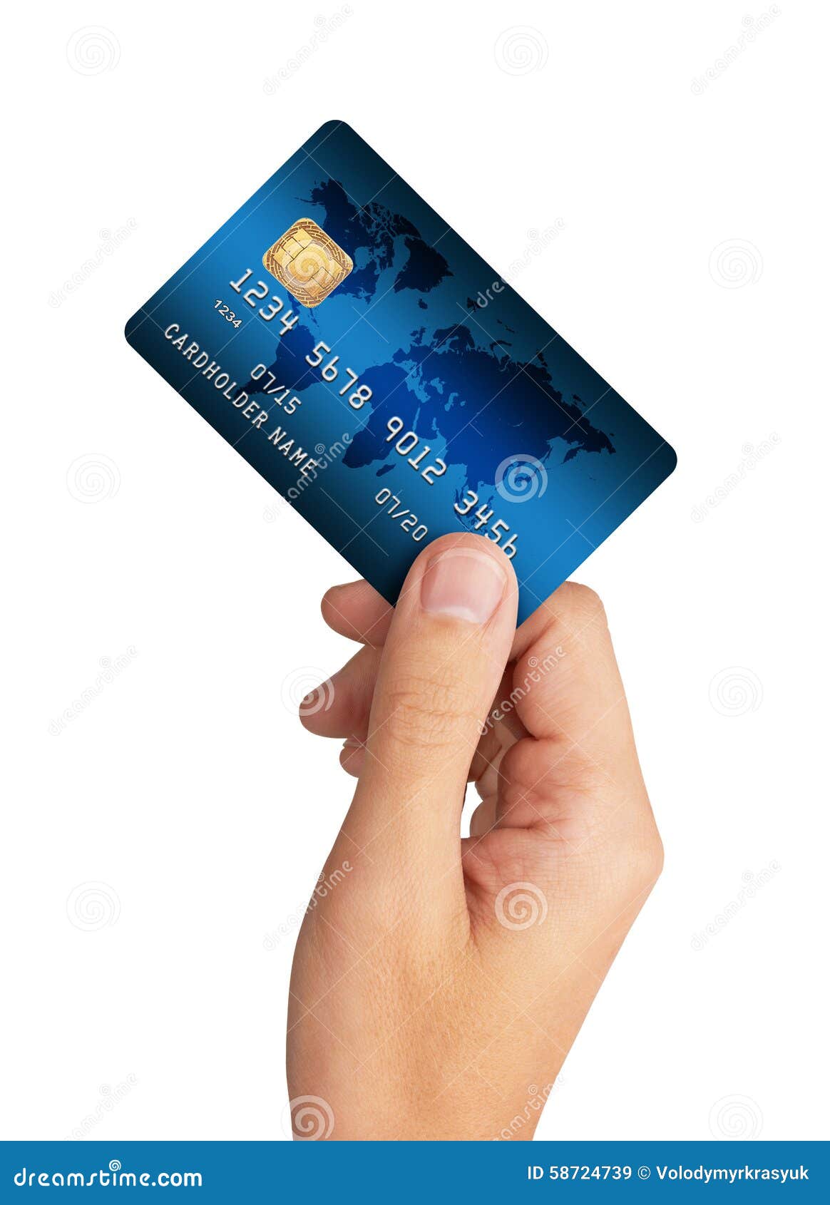 Credit Card in hand stock image. Image of color, business - 58724739