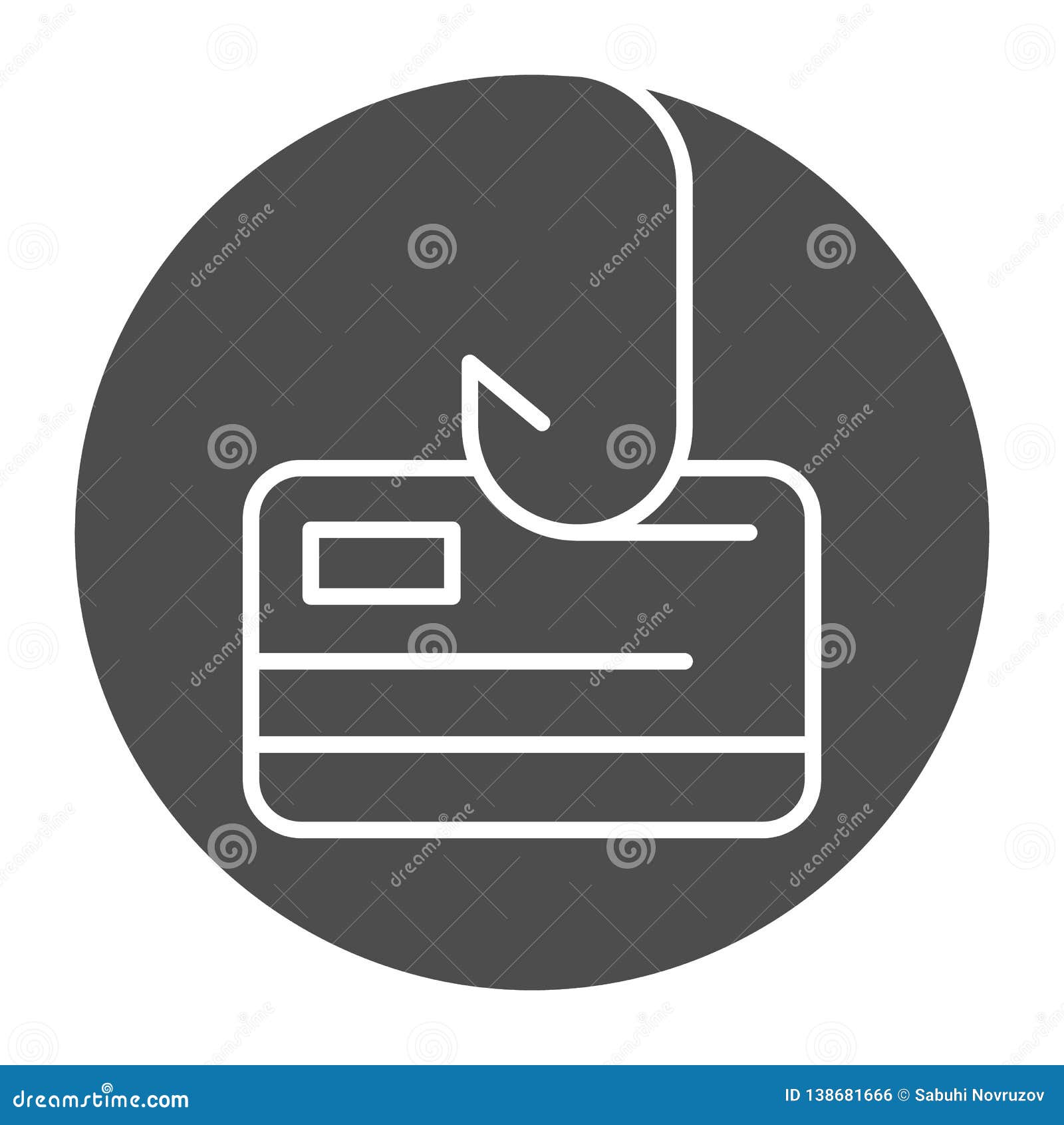 Credit Card on Hook Solid Icon. Phishing Credit Card Vector ...