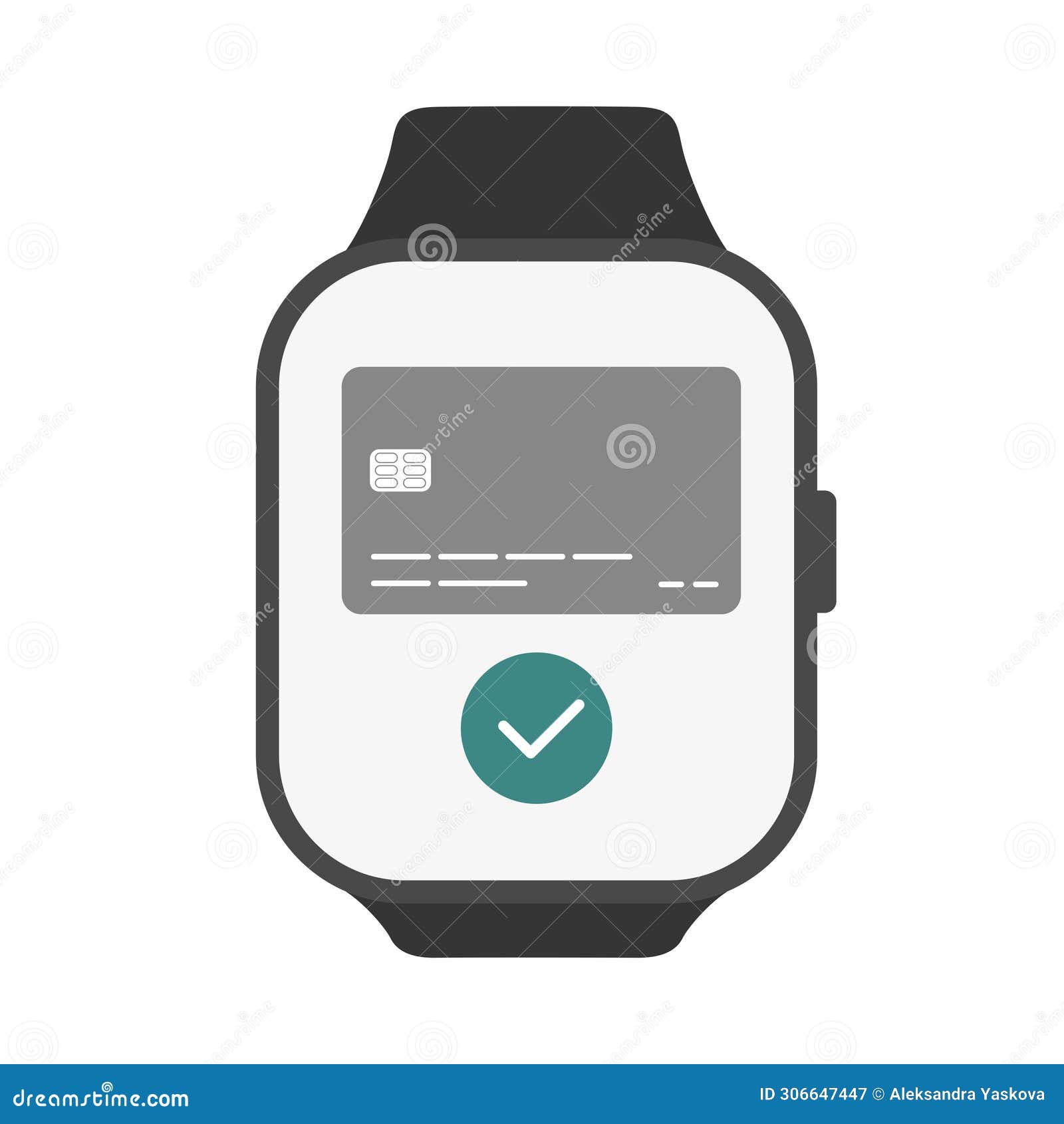 Credit Card Icon with Accepted Payment. Approval Check Mark on ...