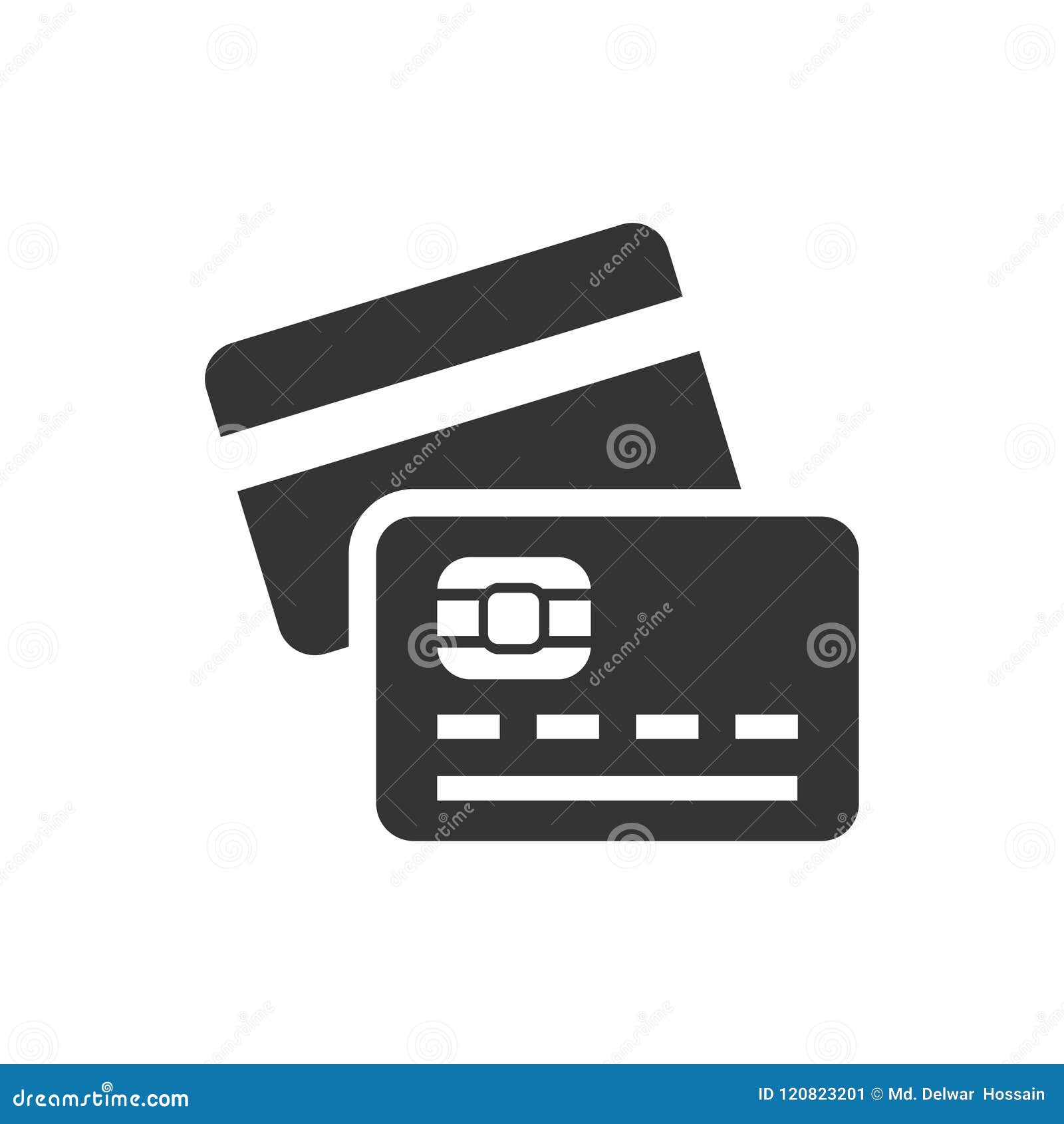 Credit Card Icon stock vector. Illustration of method - 120823201