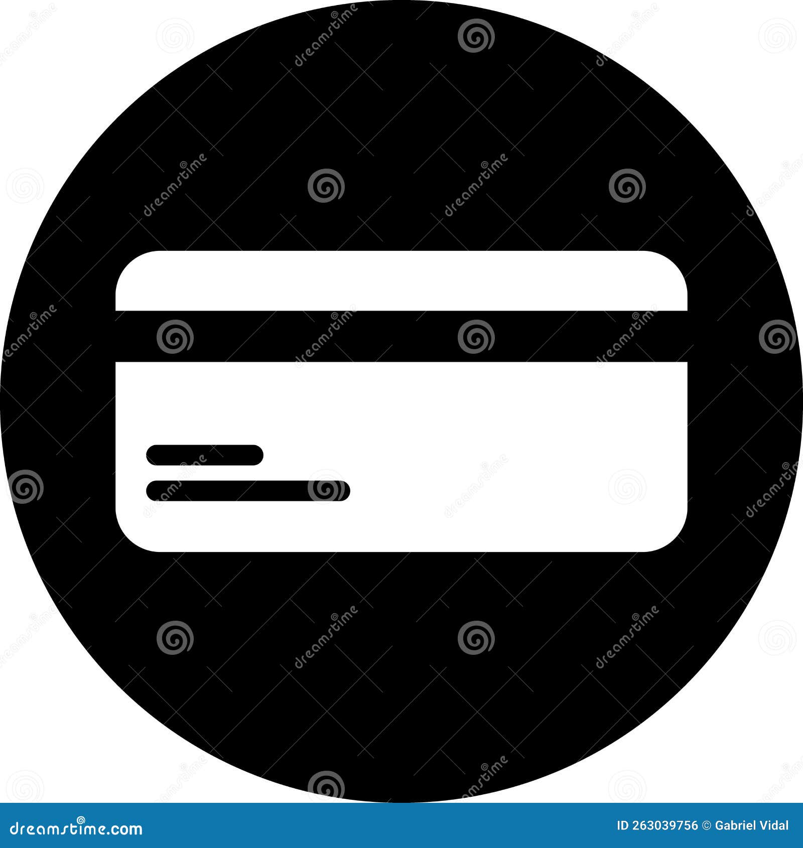 Credit Card Icon in Black and White, Button for Adding Payment Method ...