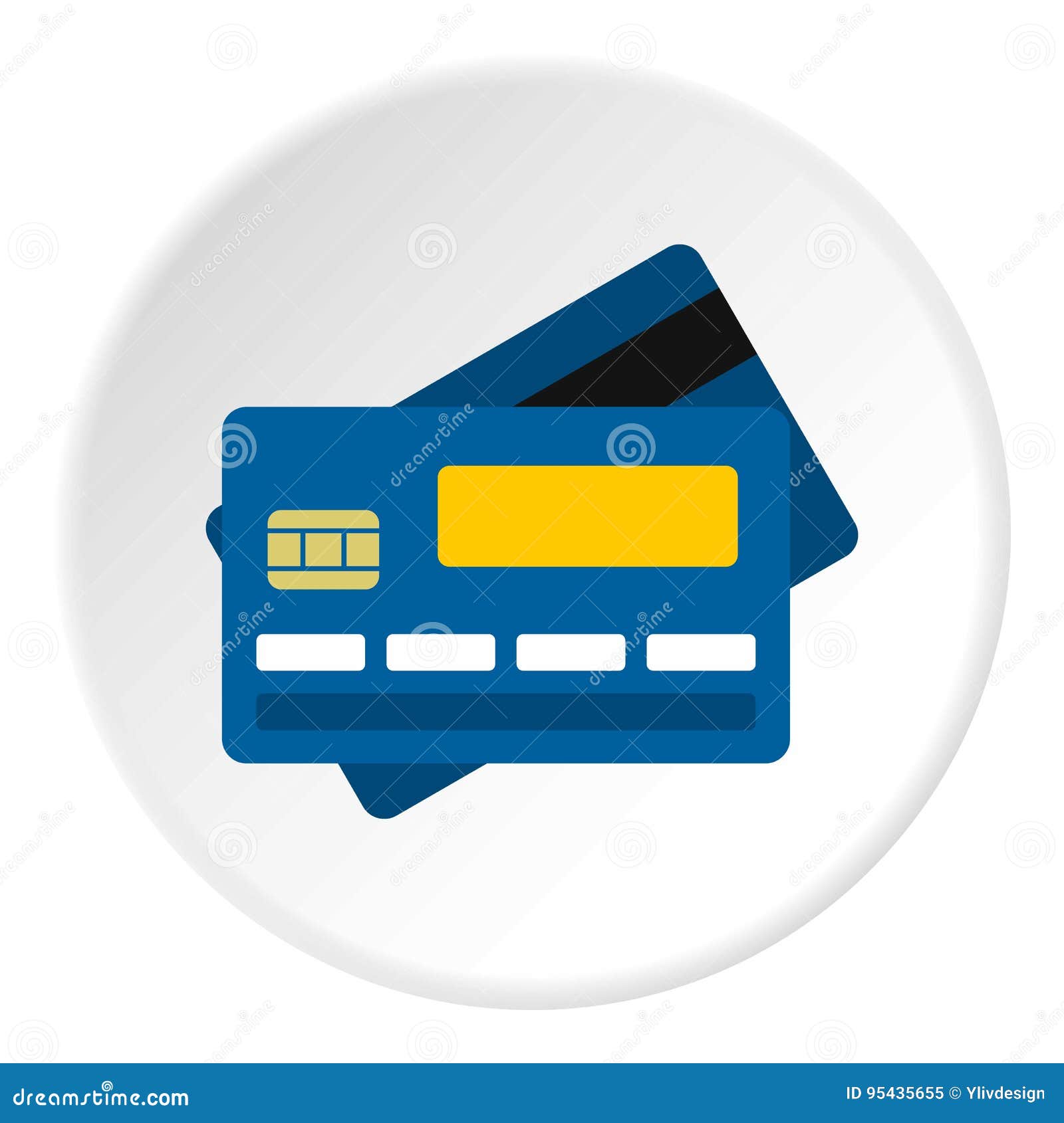 Credit card icon circle stock vector. Illustration of graphic - 95435655