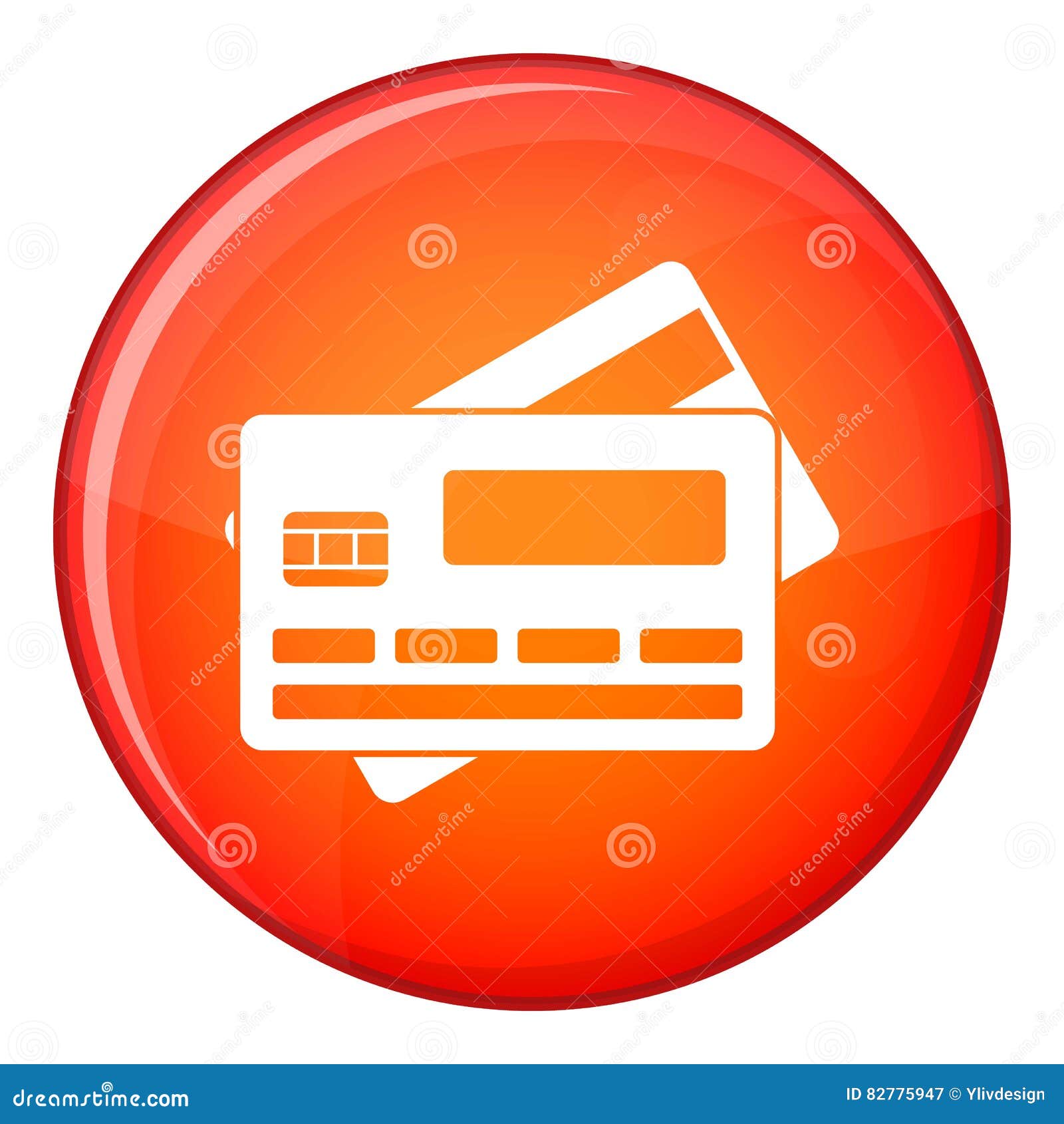 Credit Card Icon, Flat Style Stock Vector - Illustration of issuance ...