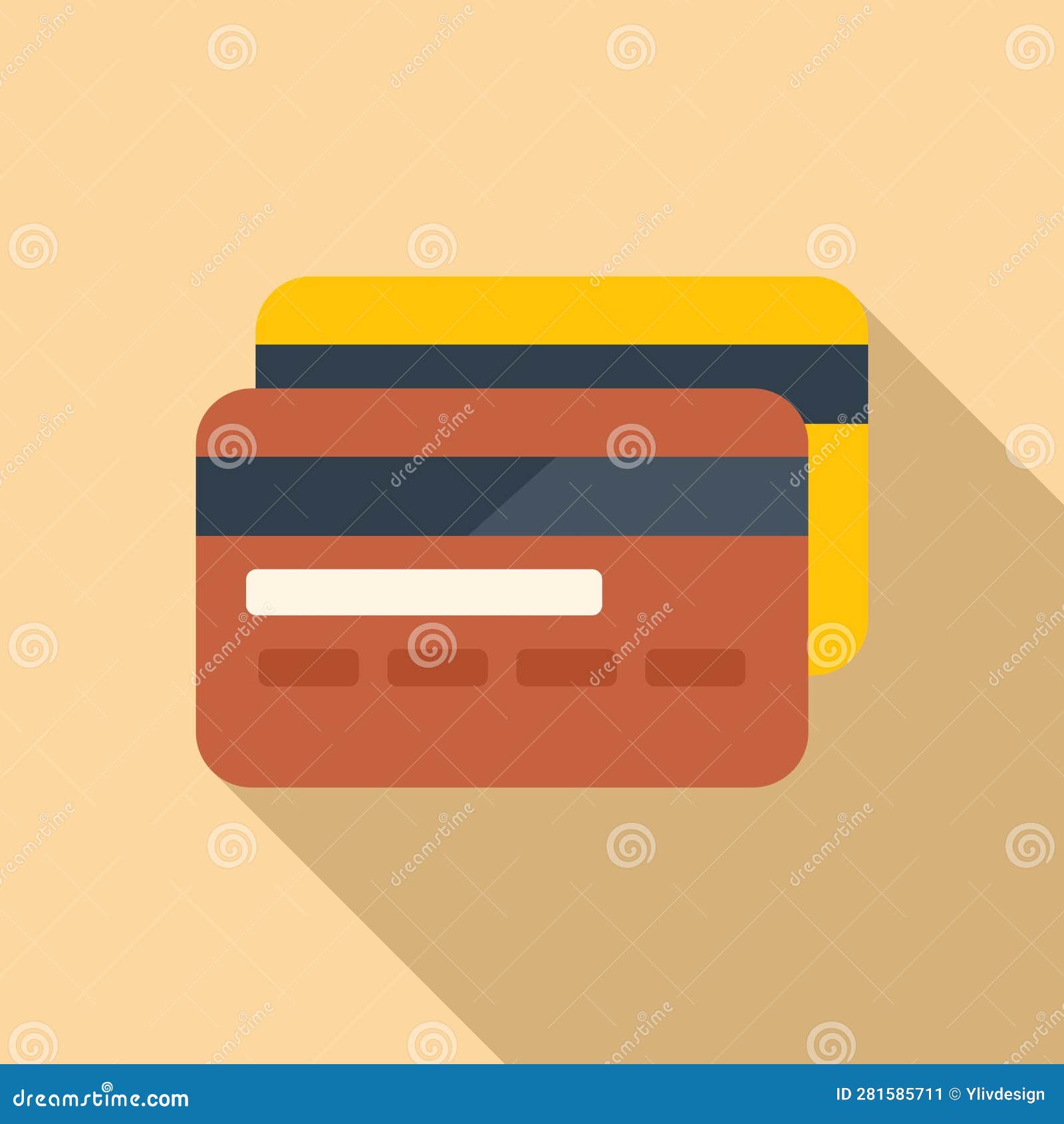 Credit Card Icon Flat Vector. Interface Ui Stock Vector - Illustration ...