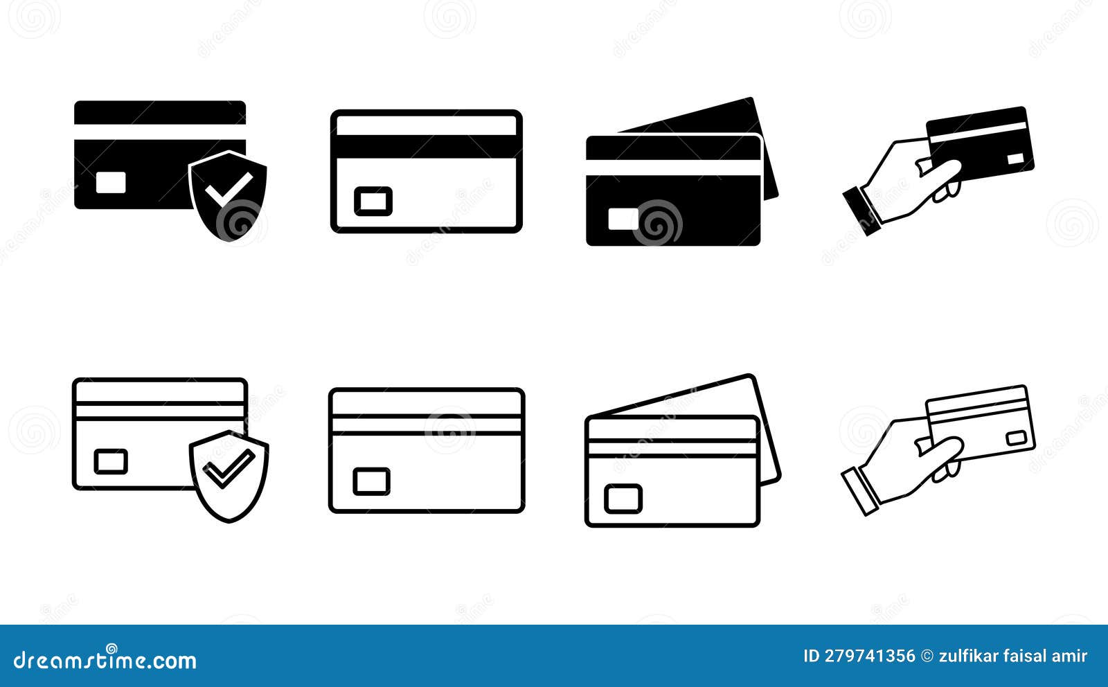 Credit Card Icon Set. Credit Card Payment Icon Stock Vector ...