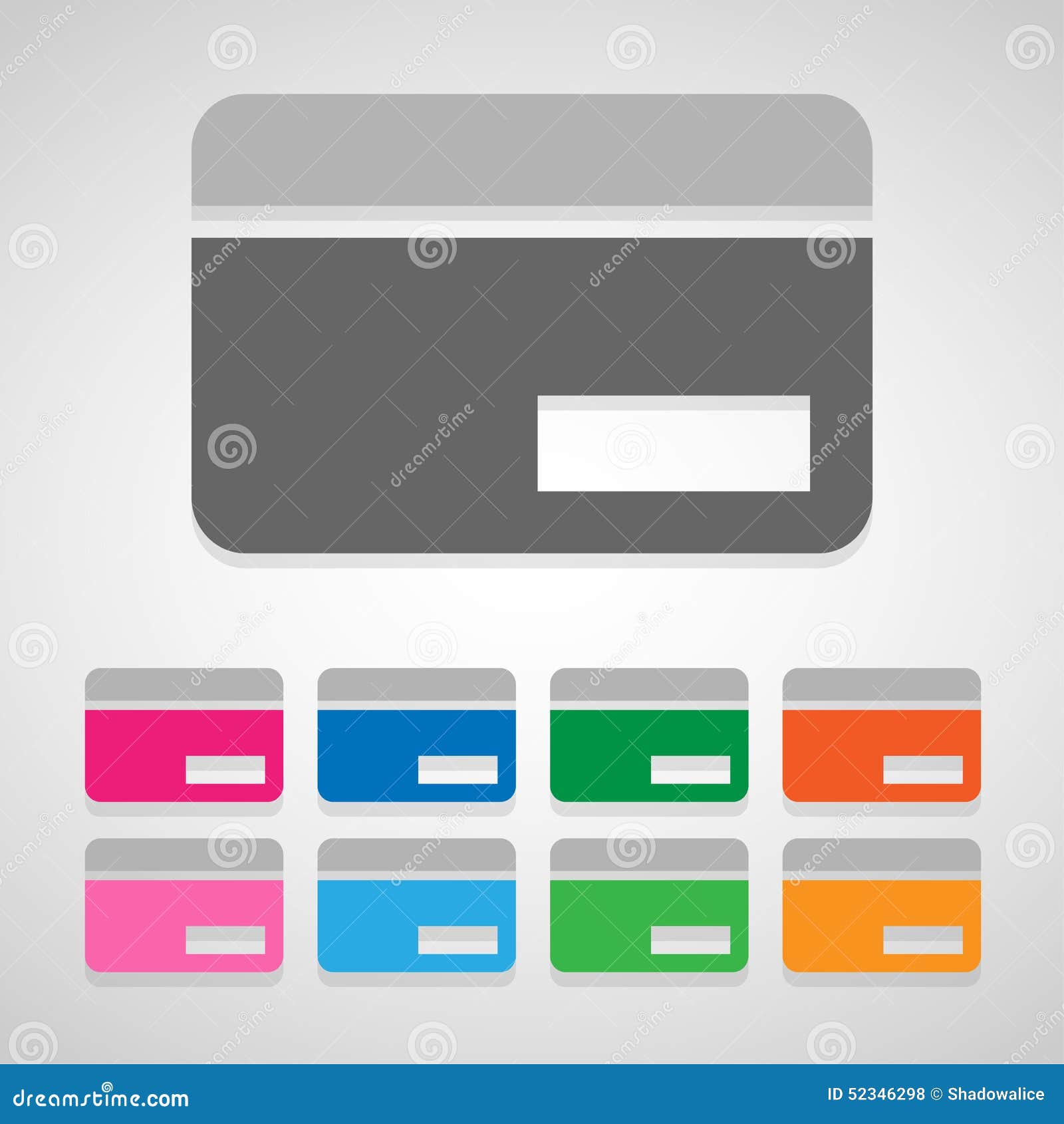 Credit Card Icons Set Great for Any Use. Vector EPS10 Stock Vector ...