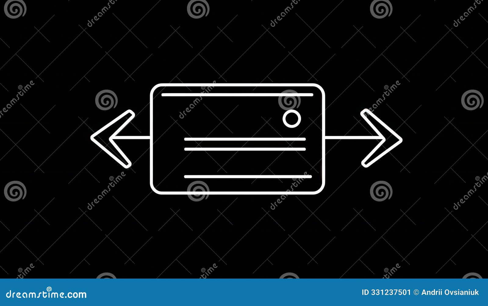 Credit Card Illustration Showing a Card Moving Horizontally on a Black ...