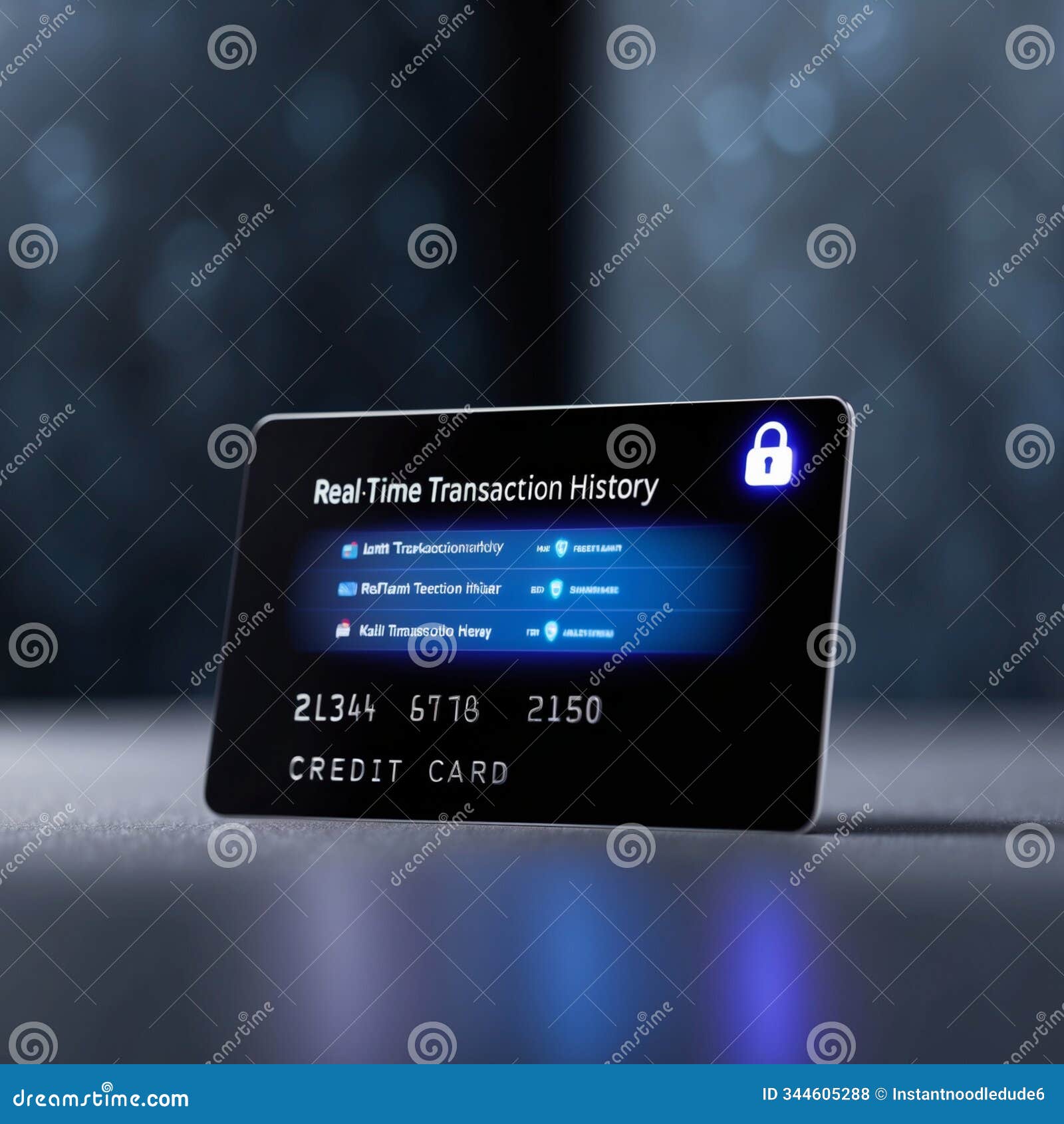 Credit Card with Interactive LED Screen Display Stock Illustration ...