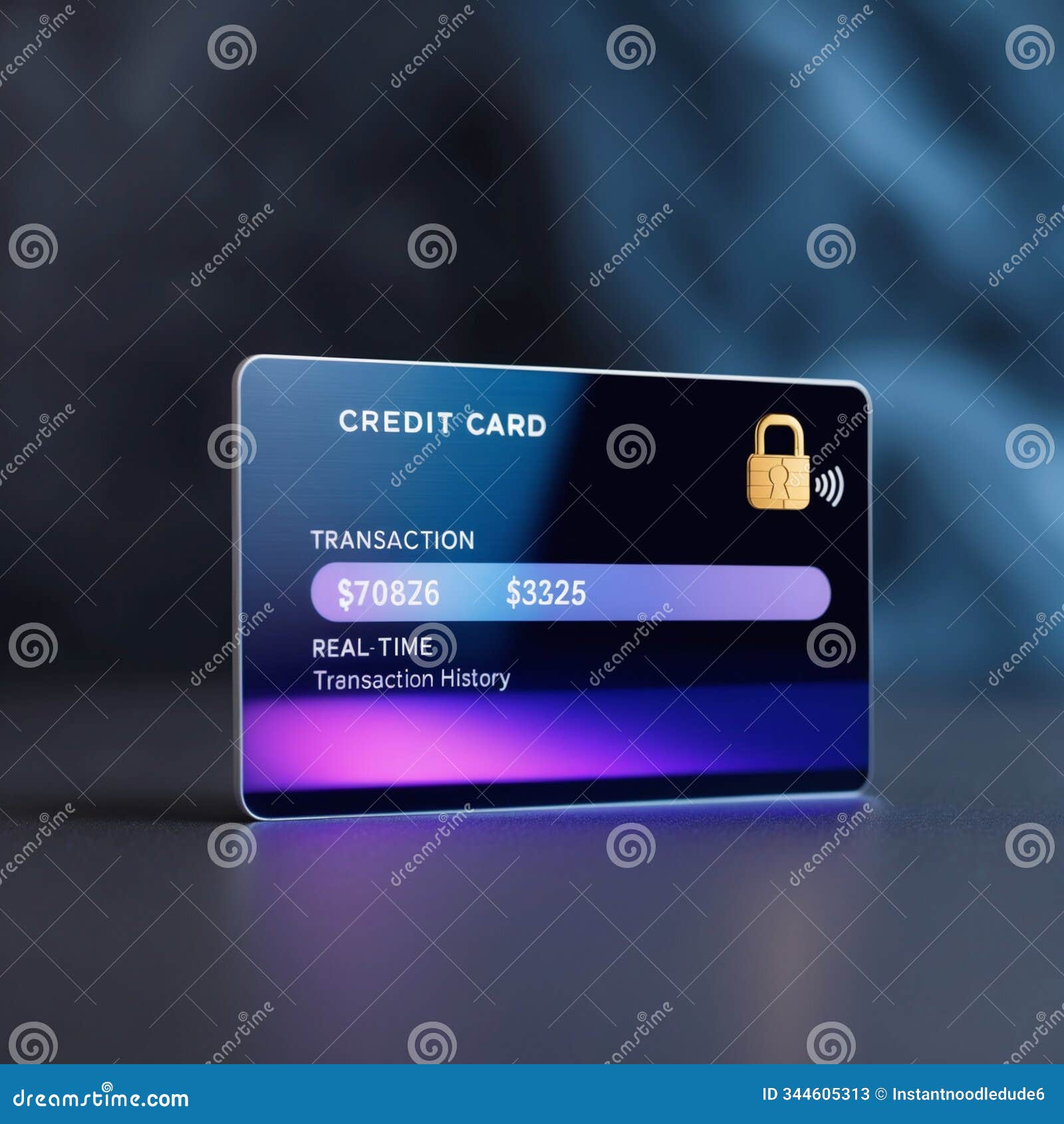 Credit Card with Interactive LED Screen Display Stock Illustration ...