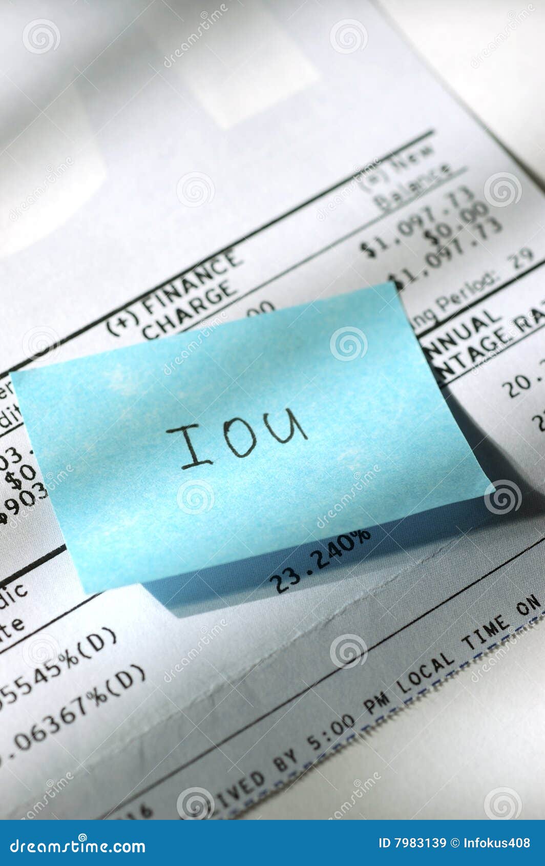 Credit card IOU 2 stock image. Image of finance, economic - 7983139