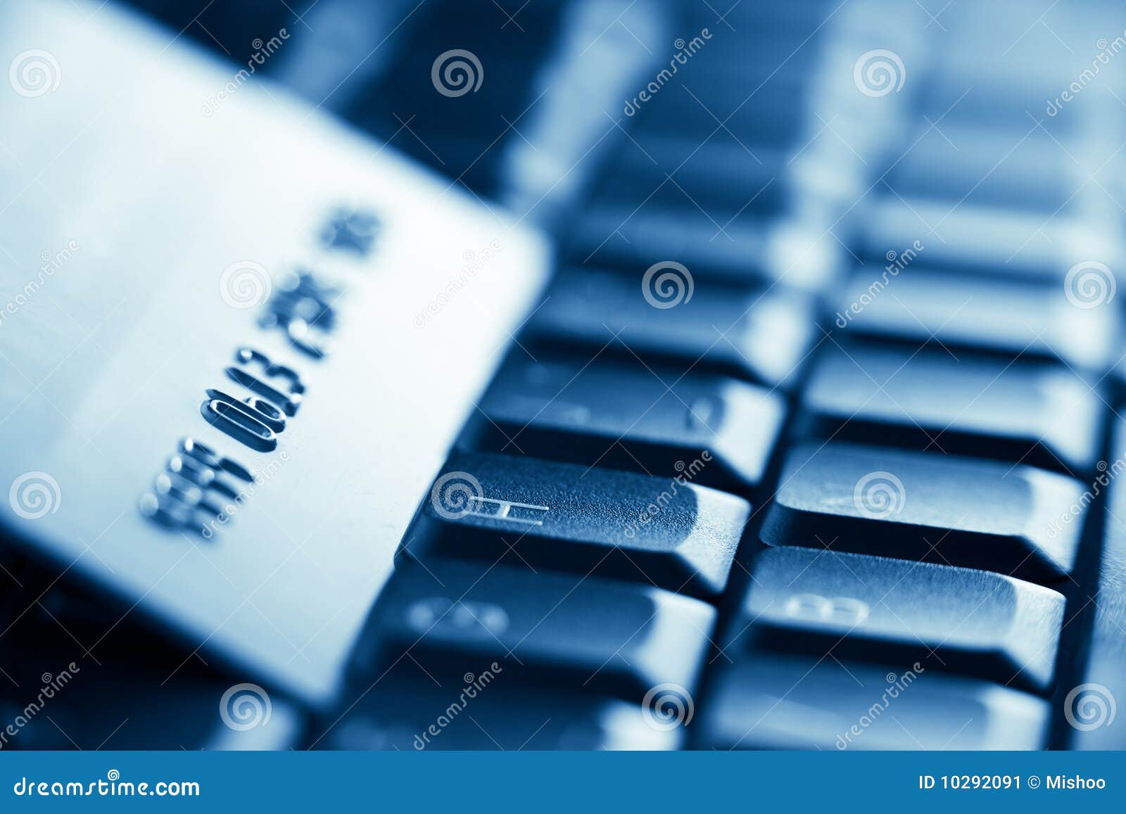 Credit card on keyboard stock image. Image of shopping - 10292091