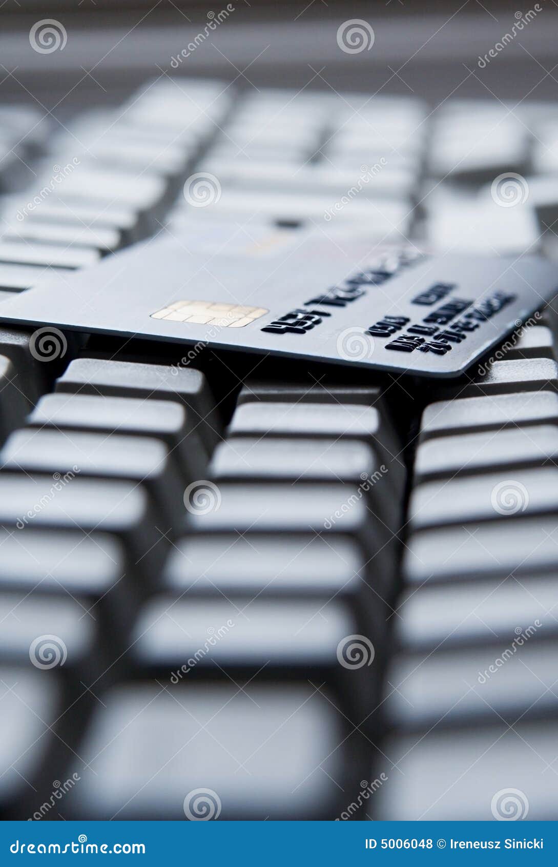 Credit card on keyboard stock photo. Image of money, closeup - 5006048