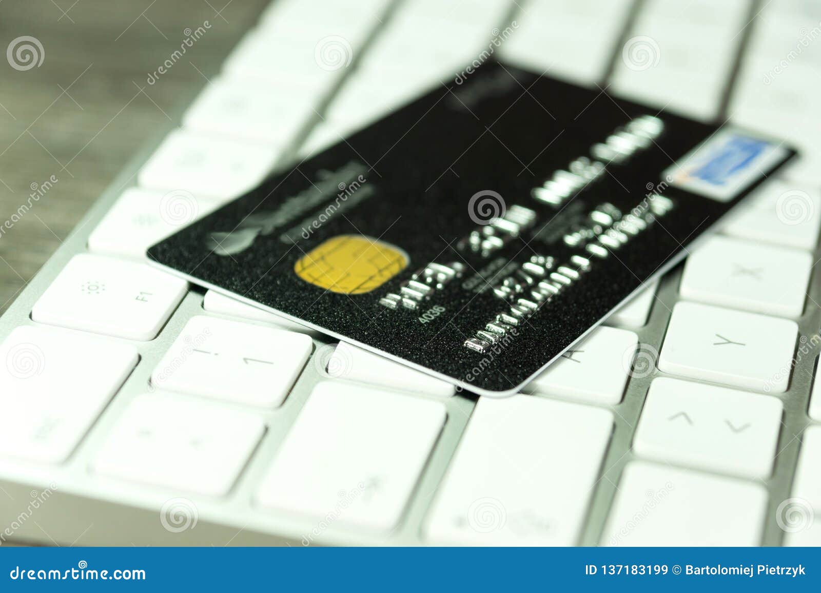 Credit card and keyboard stock image. Image of security - 137183199