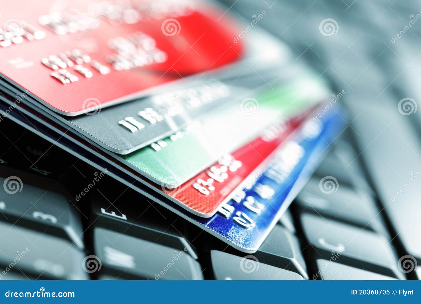 Credit Card on Laptop Keyboard Stock Image - Image of commerce, colour ...