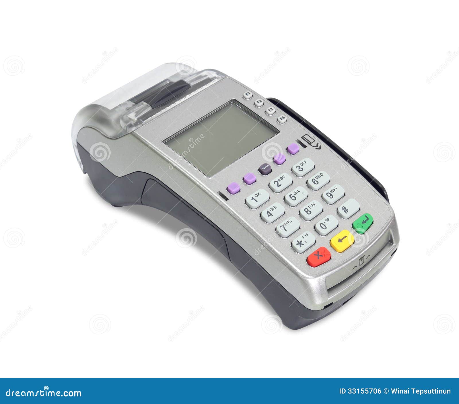 Credit card machine stock photo. Image of bank, white - 33155706