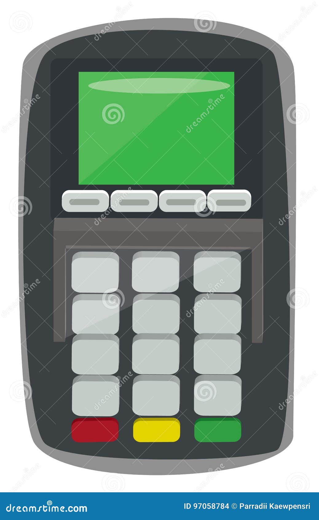 Credit Card Machine stock vector. Illustration of machine - 97058784