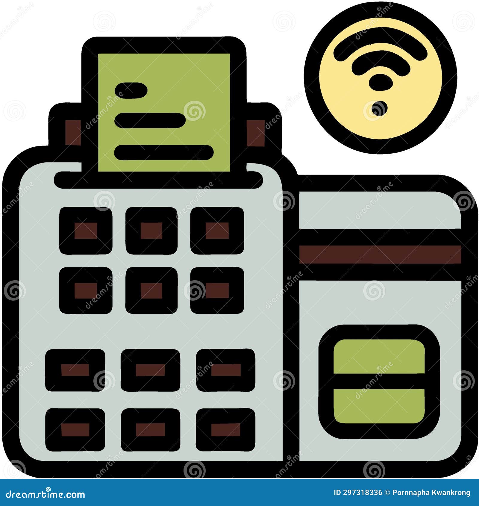 Credit card machine icon stock illustration. Illustration of shop ...