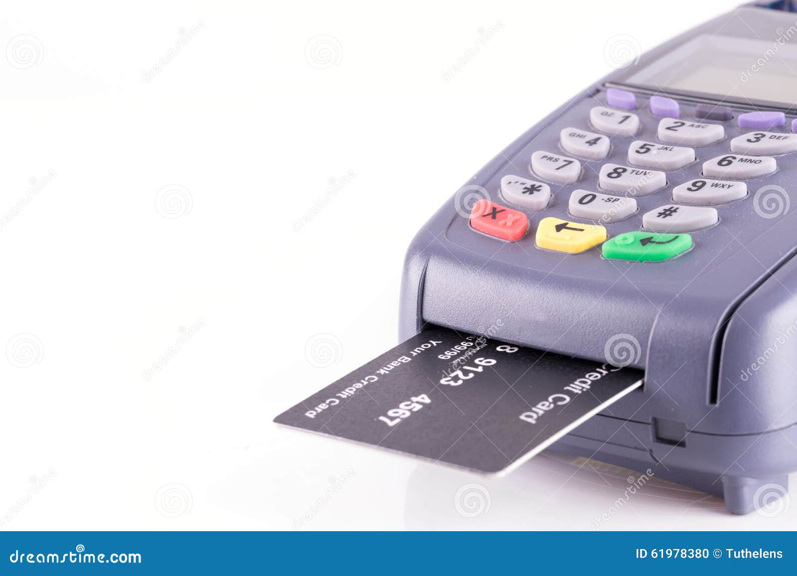 Credit card machine stock photo. Image of device, business - 61978380