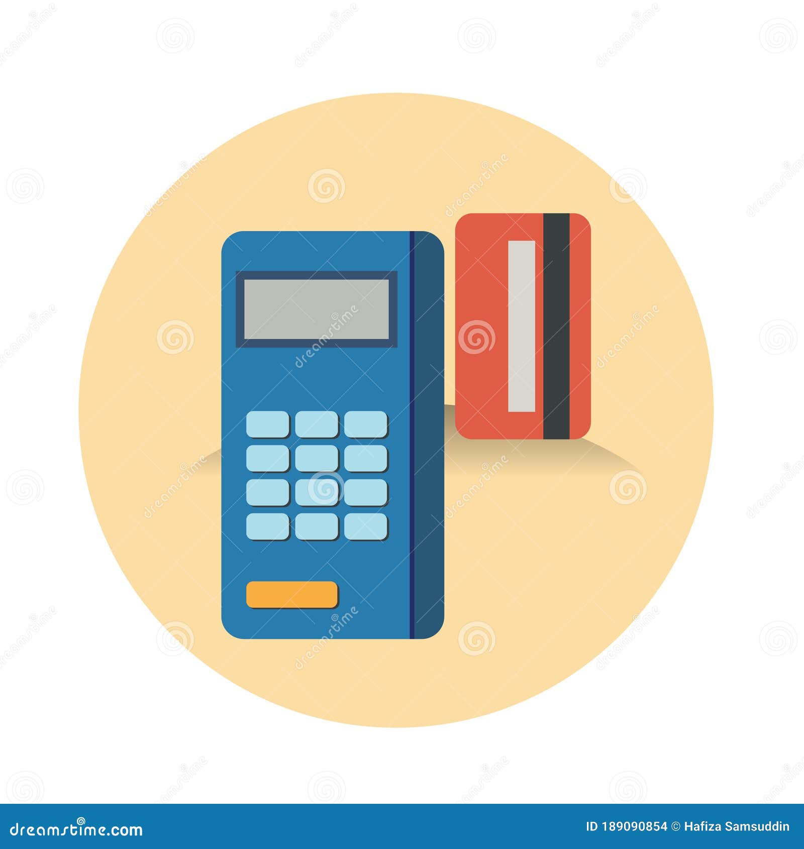 Credit Card Machine. Vector Illustration Decorative Design Stock Vector ...