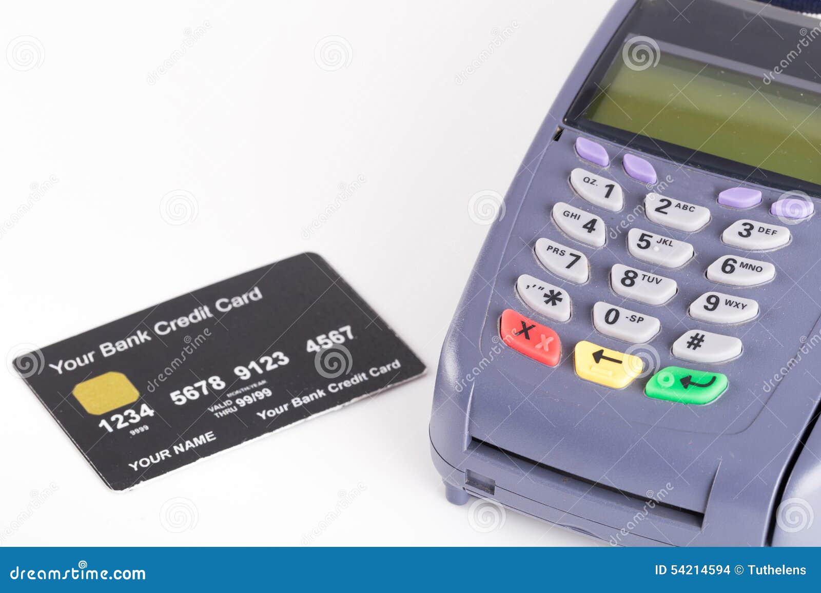 Credit Card Machine stock photo. Image of credit, human - 54214594