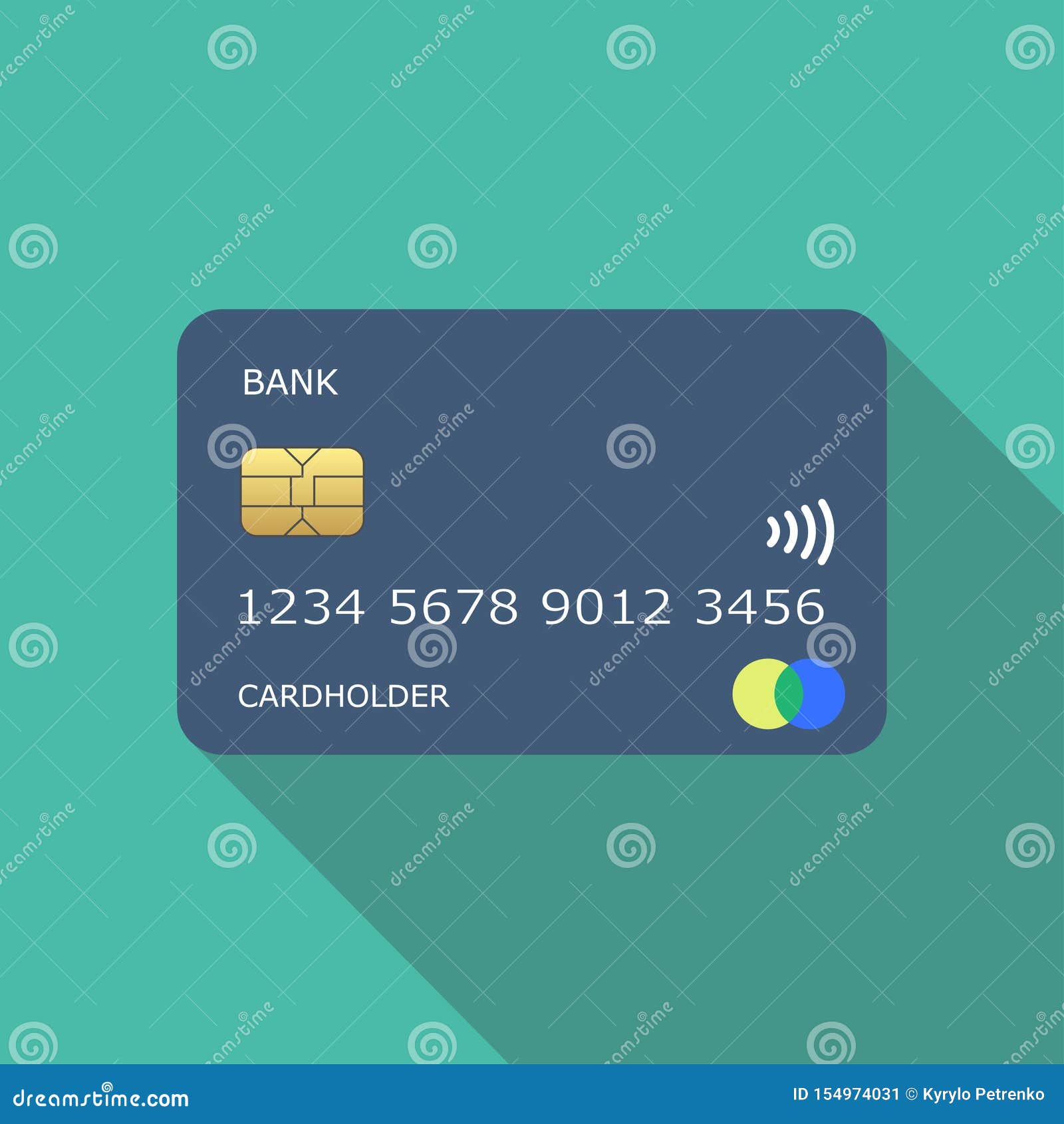 Credit Card Made in Flat Design Vector Editorial Photo - Illustration ...