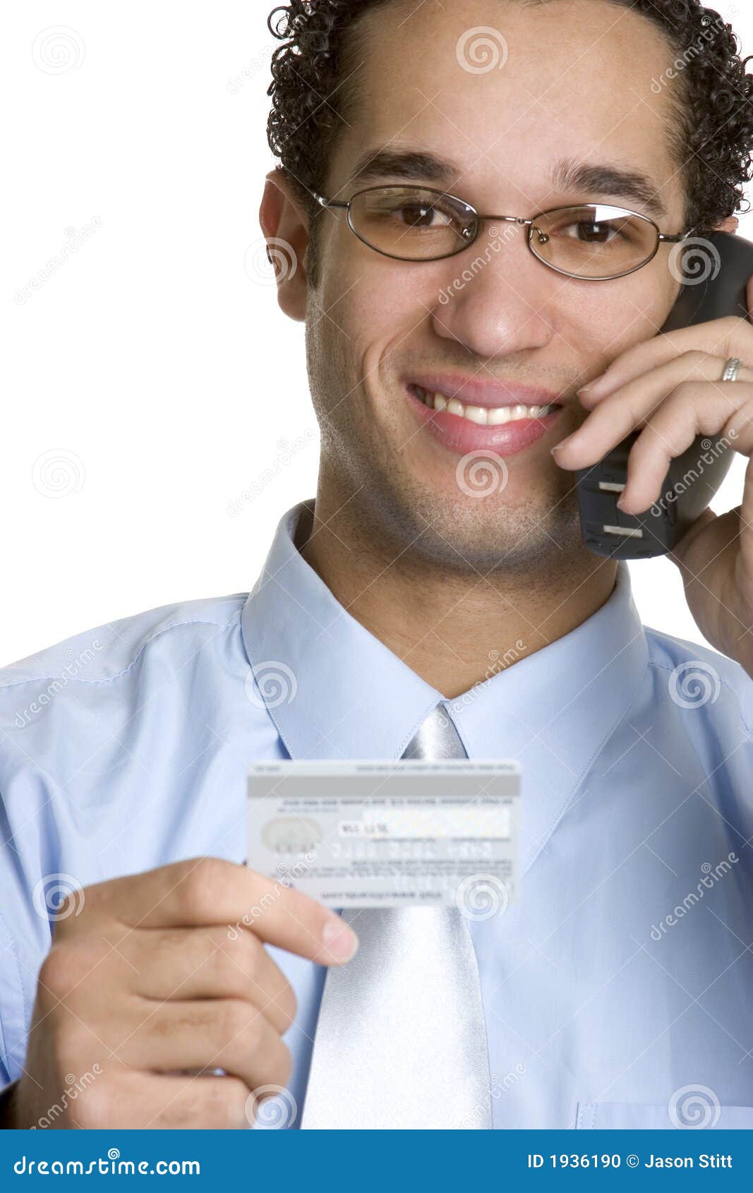 Credit Card Man stock photo. Image of phone, smile, background - 1936190