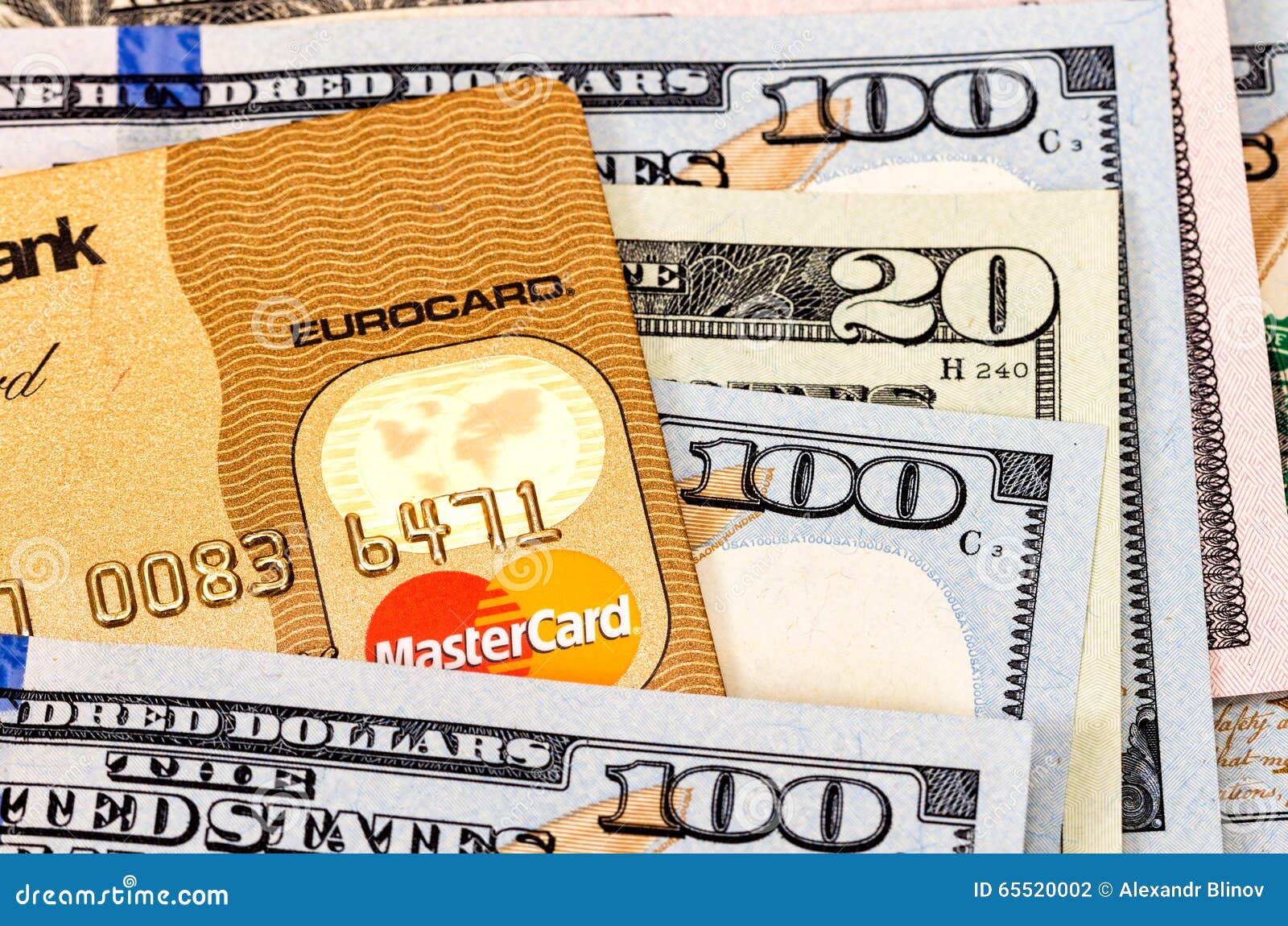 Credit Card MasterCard with American Dollars Editorial Photography ...