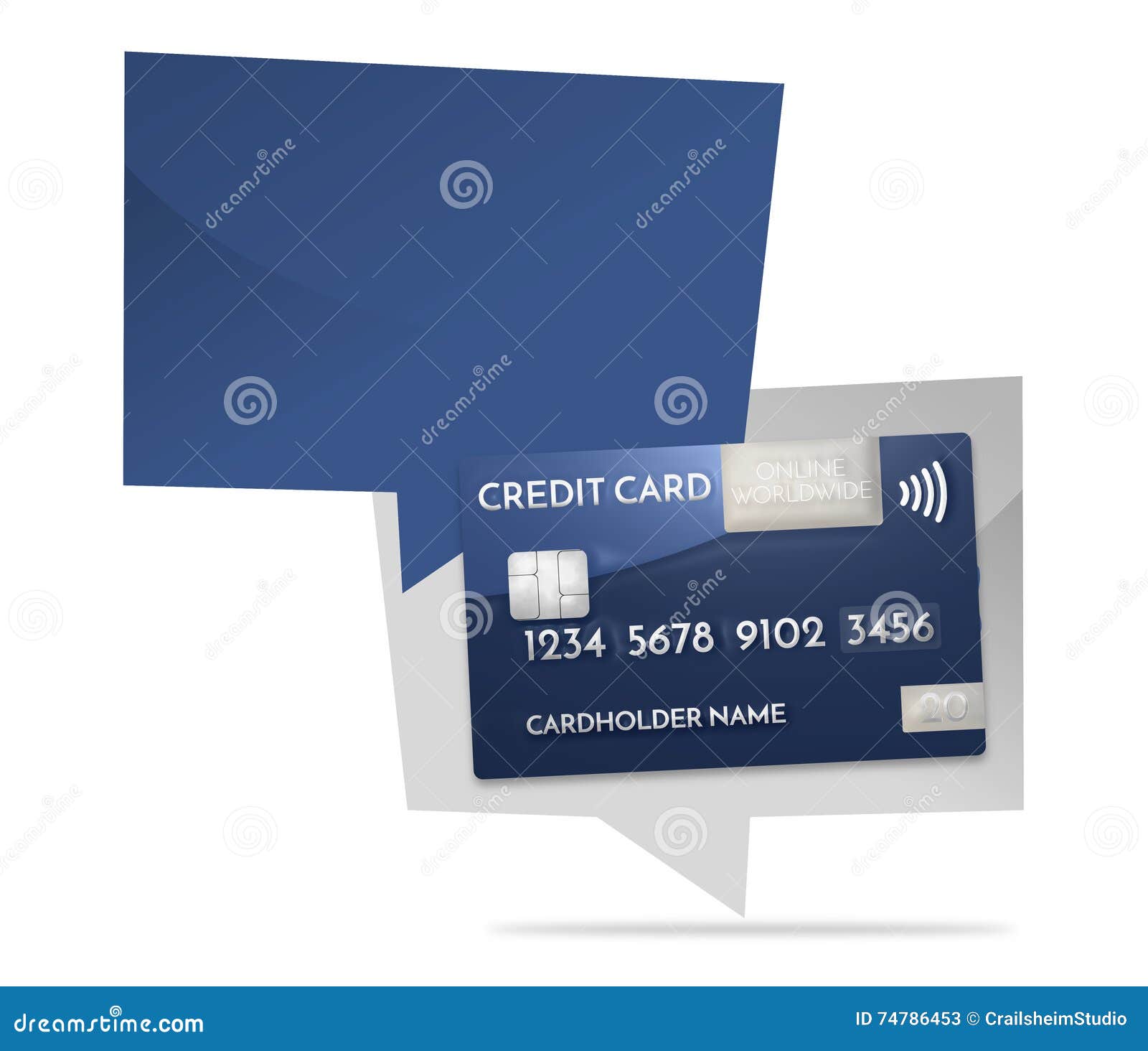 Credit Card Modern Prime Example 3d Render Stock Illustration ...