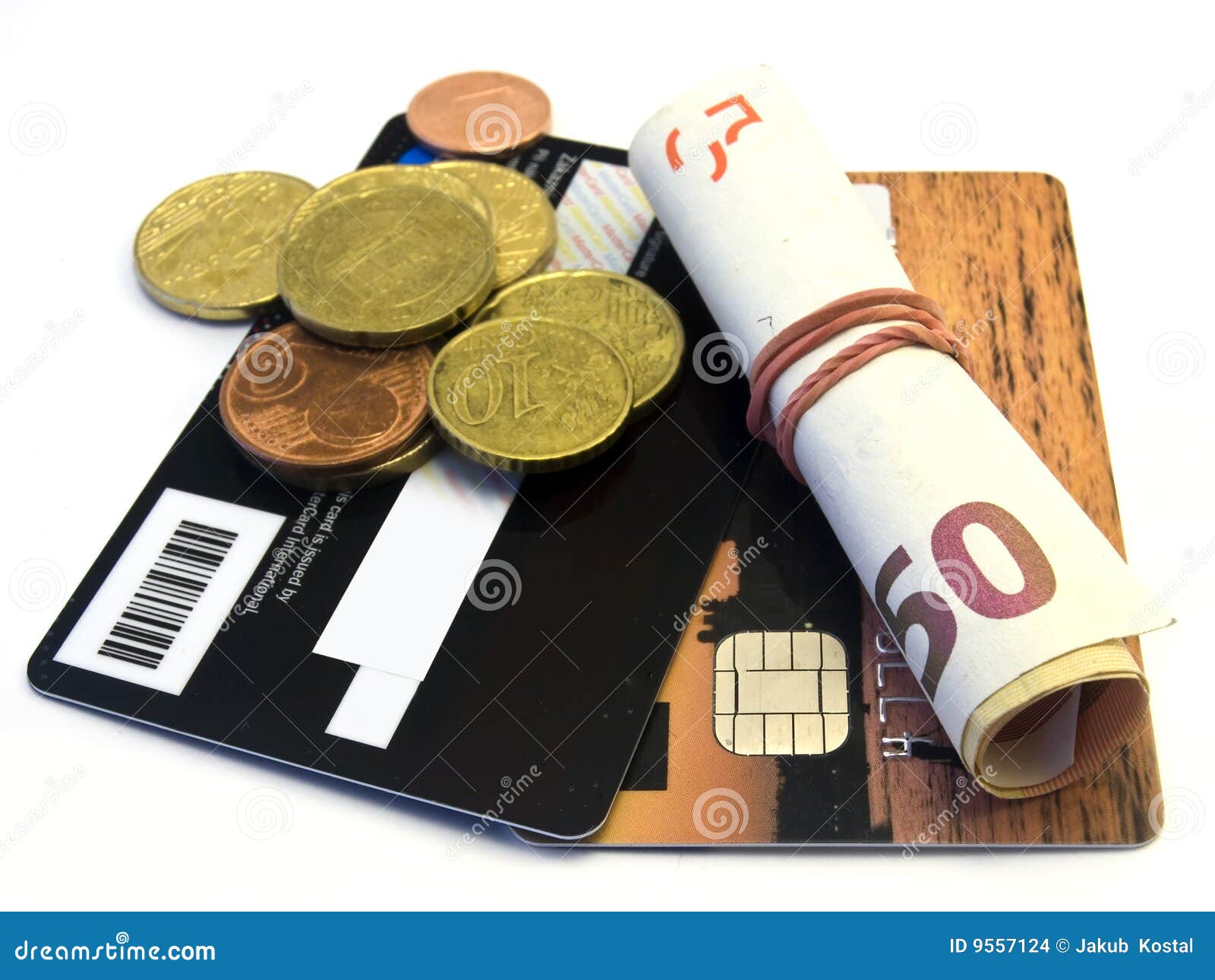 Credit card and money stock photo. Image of golden, gold - 9557124