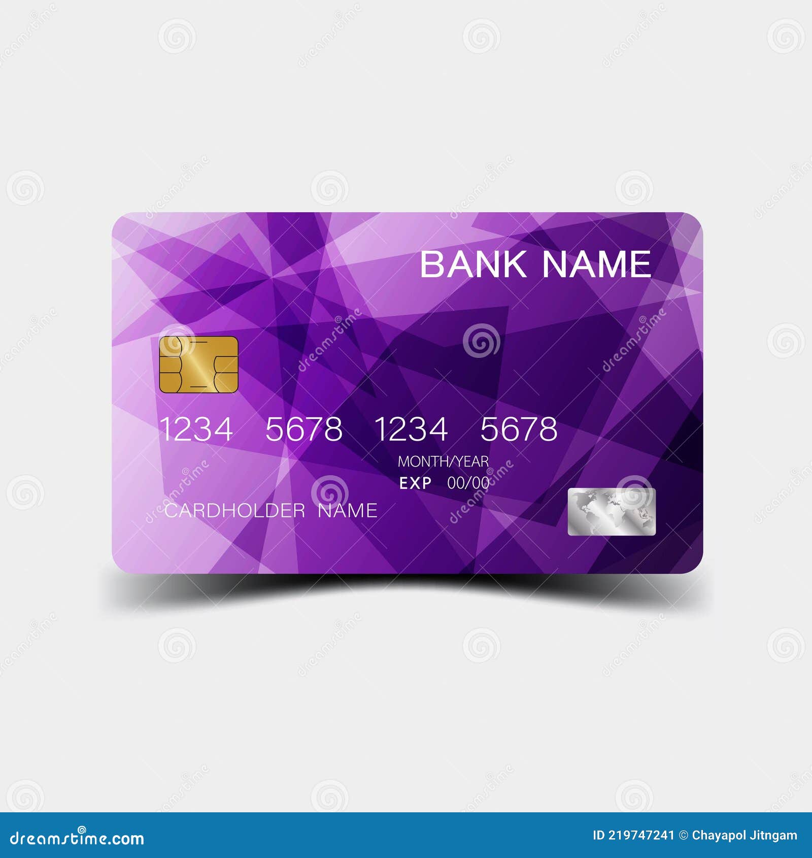Modern Credit Card Template Design. with Inspiration from the Line ...