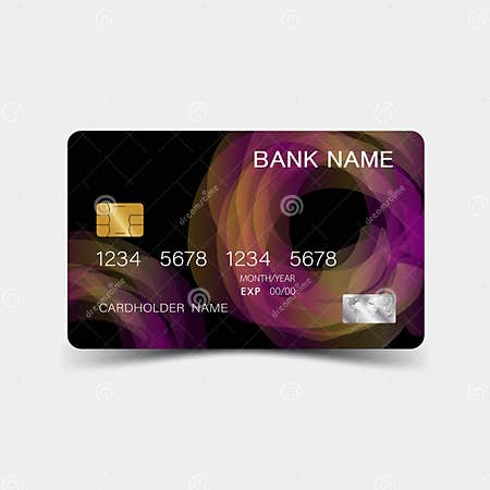 Credit Card Template, Luxurious. Editable Vector Design Stock Vector ...