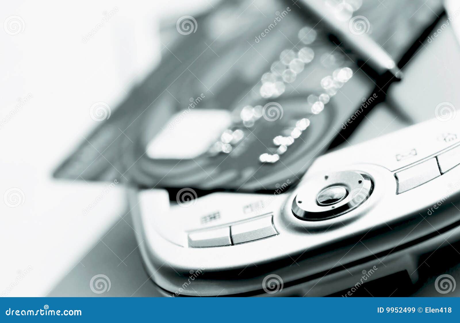 Credit card and palmtop stock image. Image of closeup - 9952499