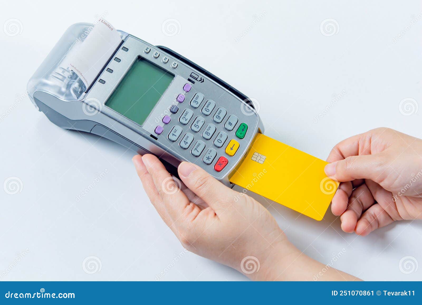 Credit Card Payment with EDC Machine or Credit Card Terminal Stock ...