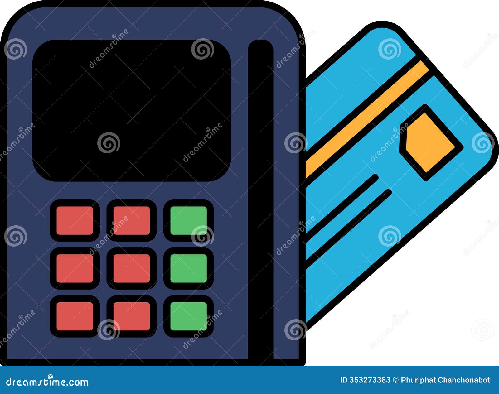 A Credit Card and a Payment Machine are Shown Together Stock ...