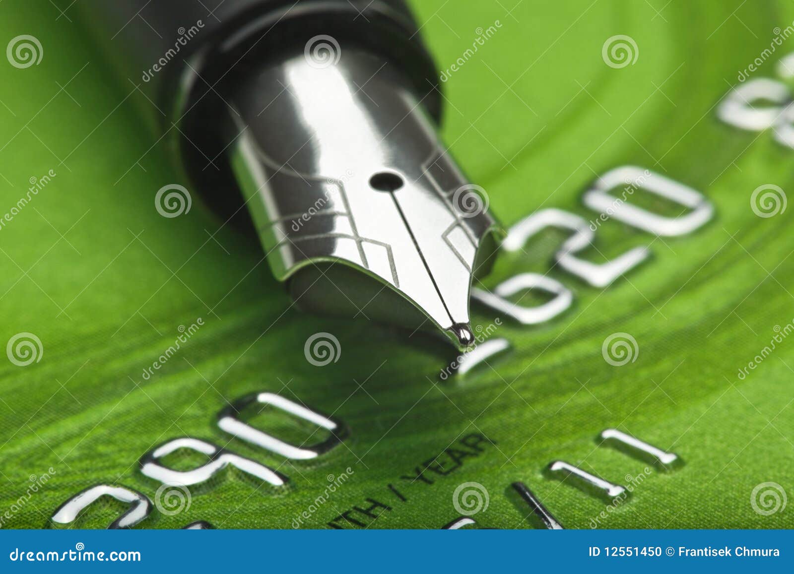 Credit card and pen stock photo. Image of financial, plastic - 12551450