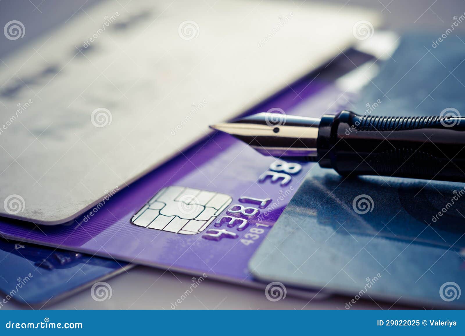 Credit card and pen stock image. Image of blue, identification - 29022025